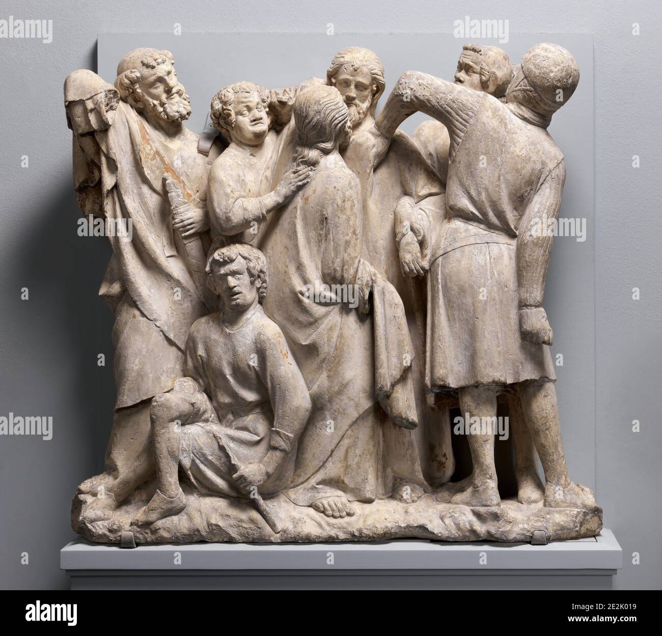 Relief of the Betrayal and Arrest of Jesus, French, 1264-88. Peter ...