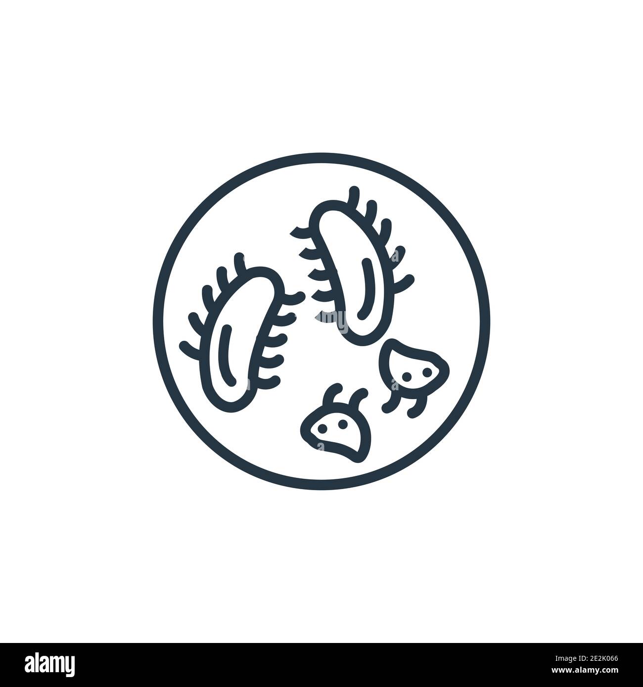 Germs outline vector icon. Thin line black germs icon, flat vector ...