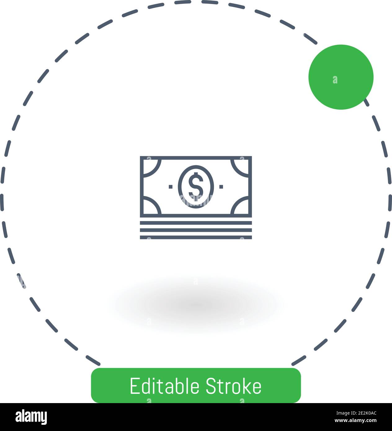money vector icon editable stroke outline icons for web and mobile ...