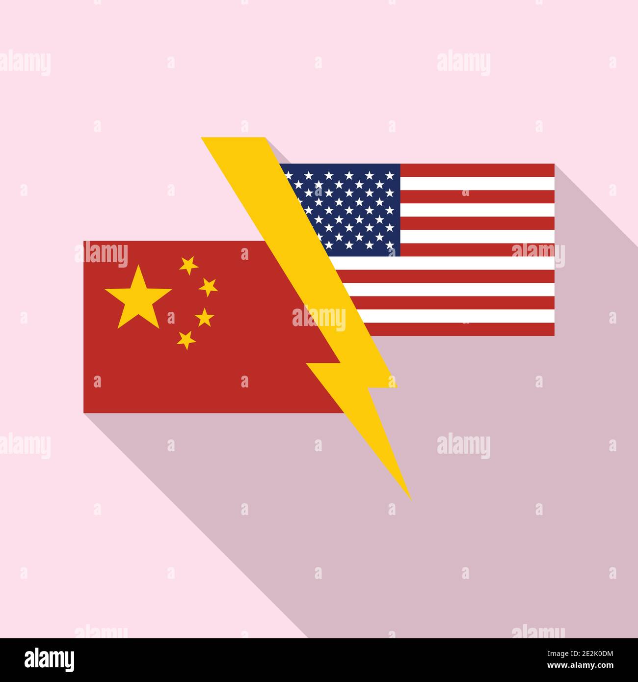 Usa china war conflict Stock Vector Images - Alamy