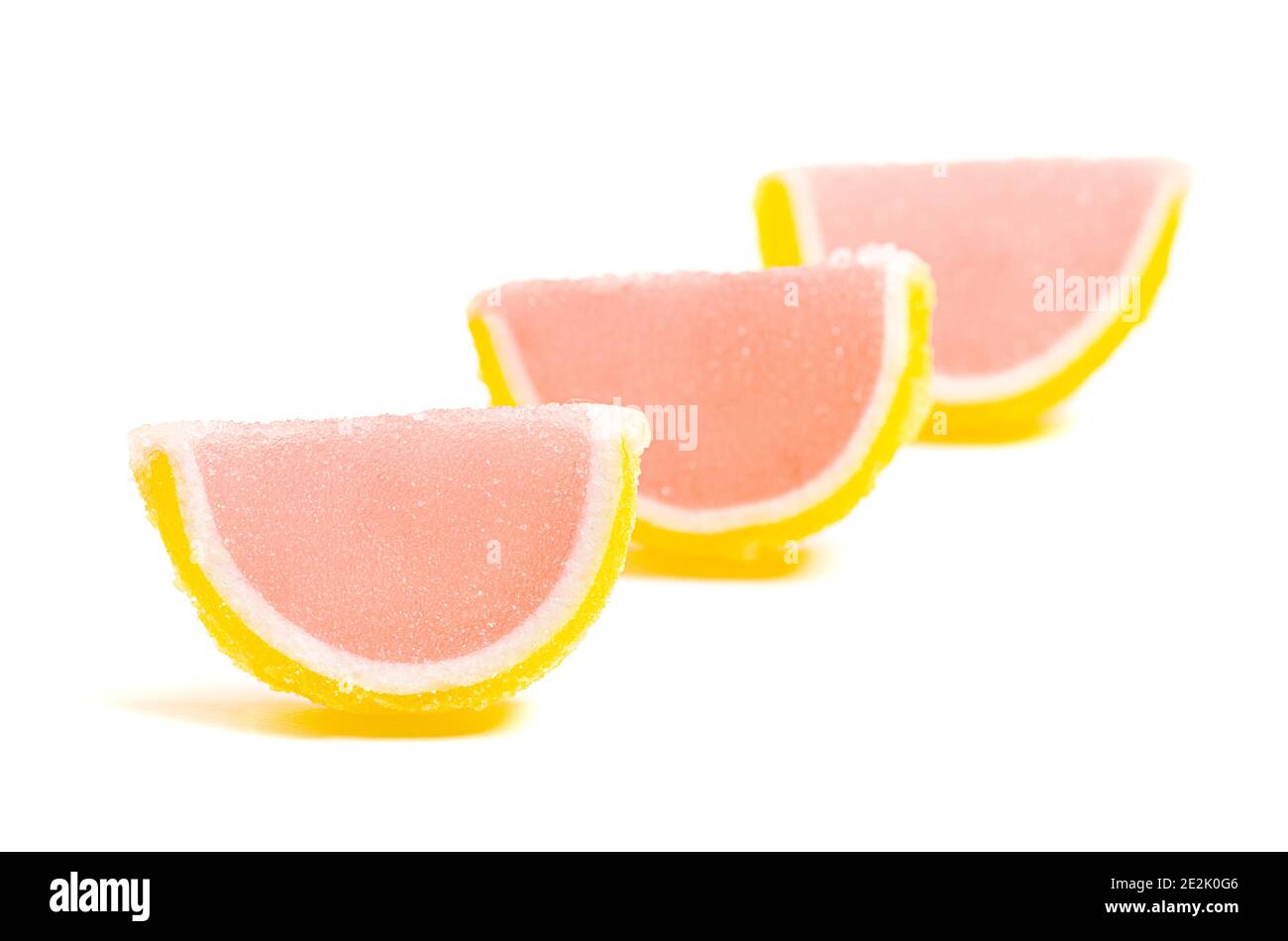 Grapefruit Candy Fruit Slice Isolated on a White Background Stock Photo ...