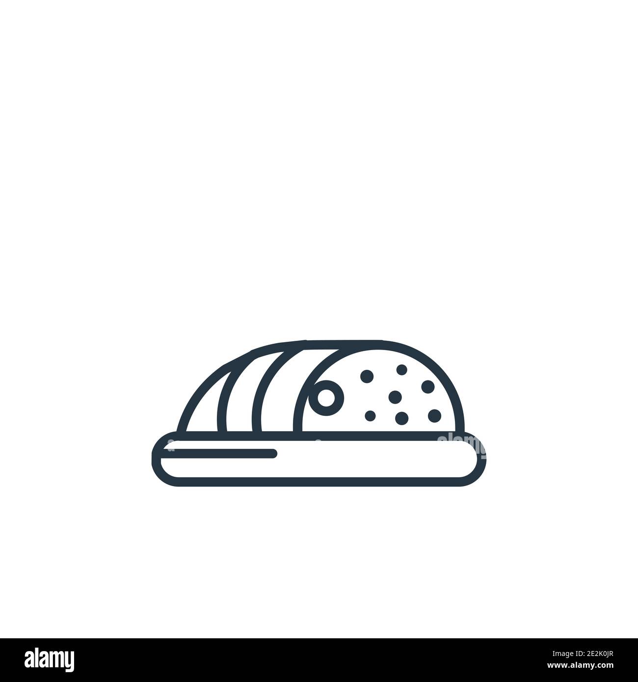 Marzipan outline vector icon. Thin line black marzipan icon, flat ...