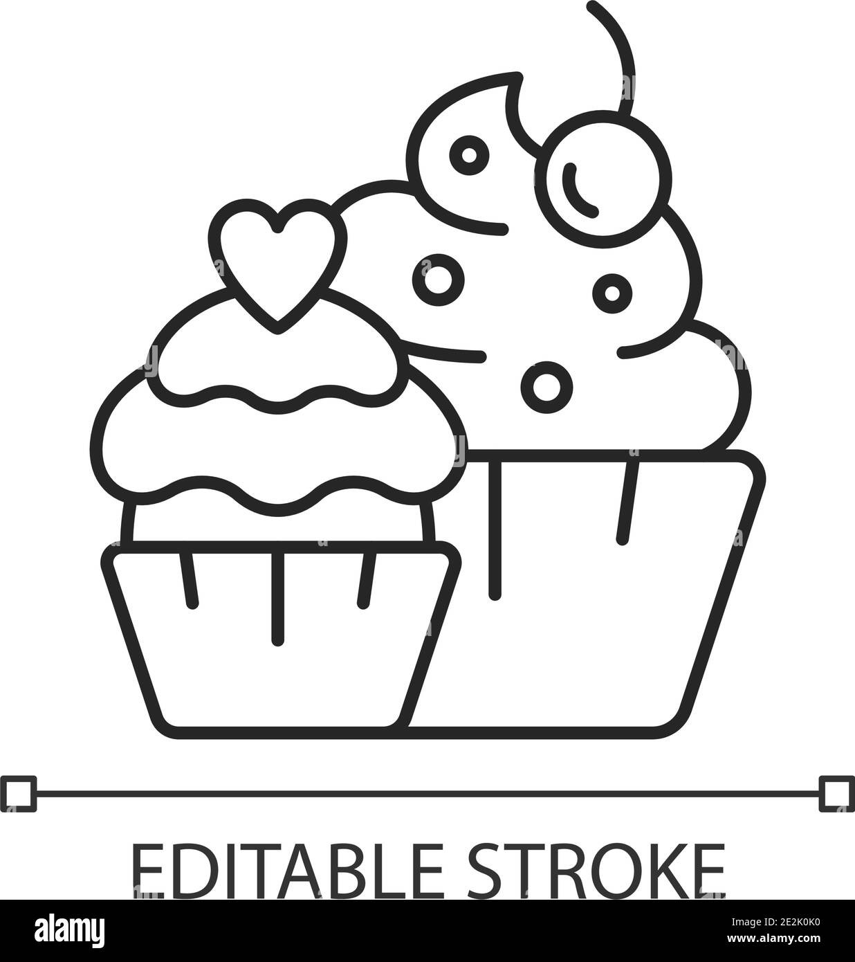 Muffins Linear Icon Stock Vector Image And Art Alamy