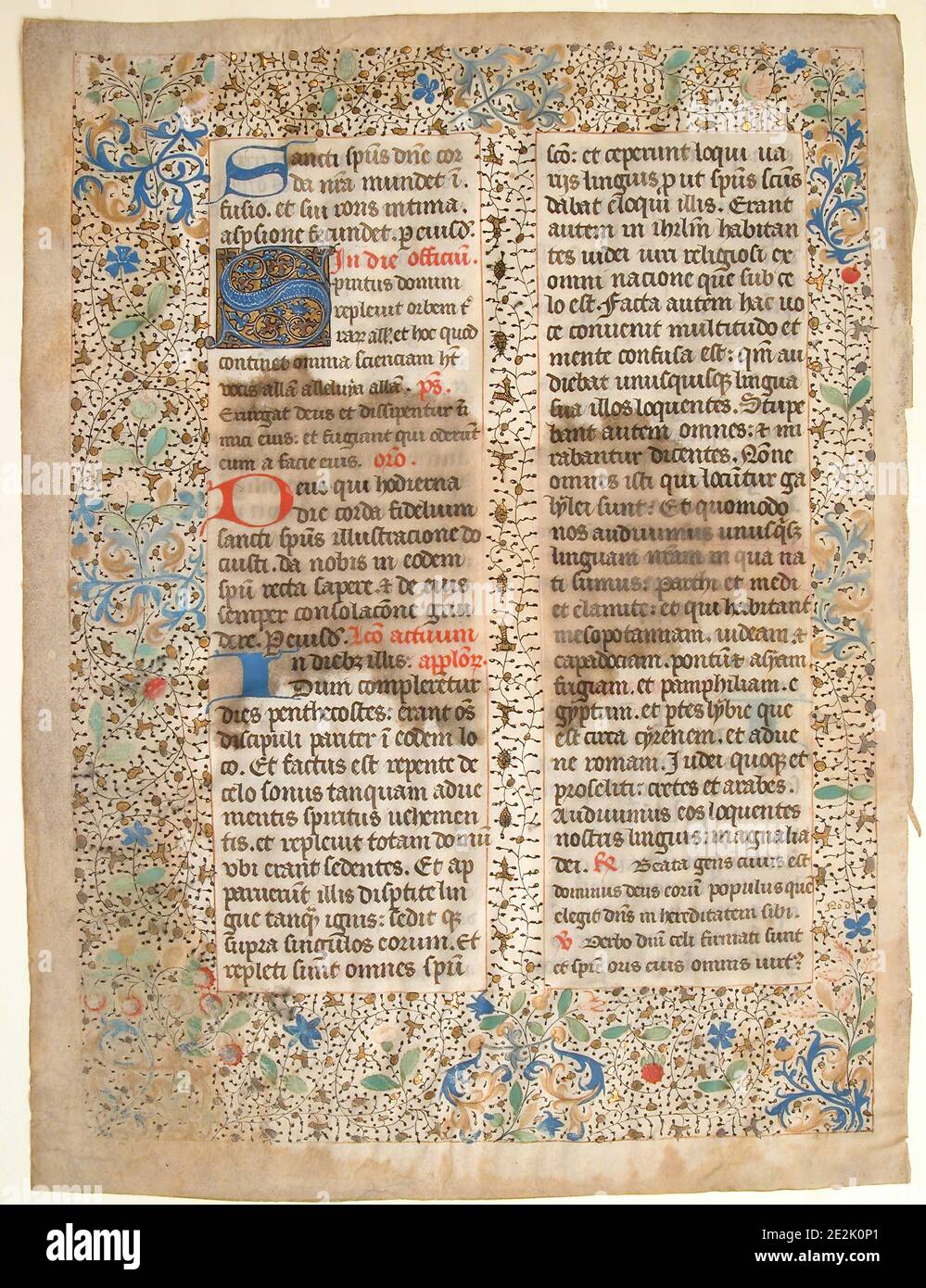 Manuscript Leaf from a Missal, French, mid-15th century Stock Photo - Alamy