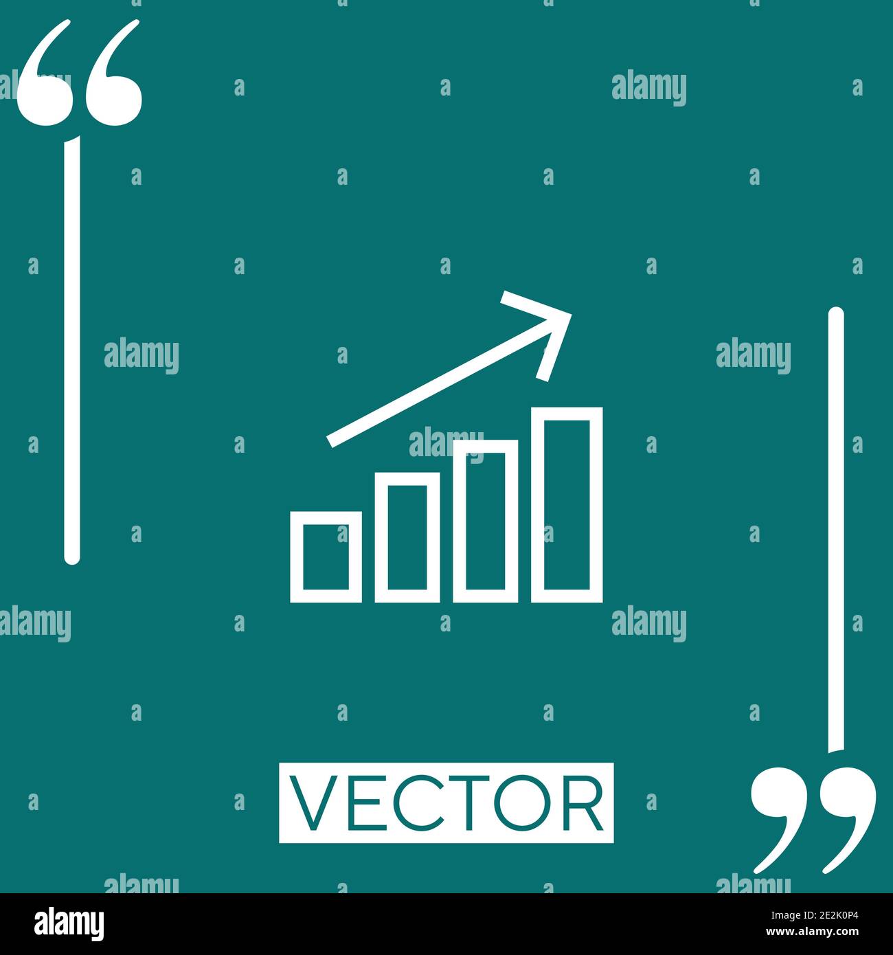 bar chart vector icon Linear icon. Editable stroke line Stock Vector ...