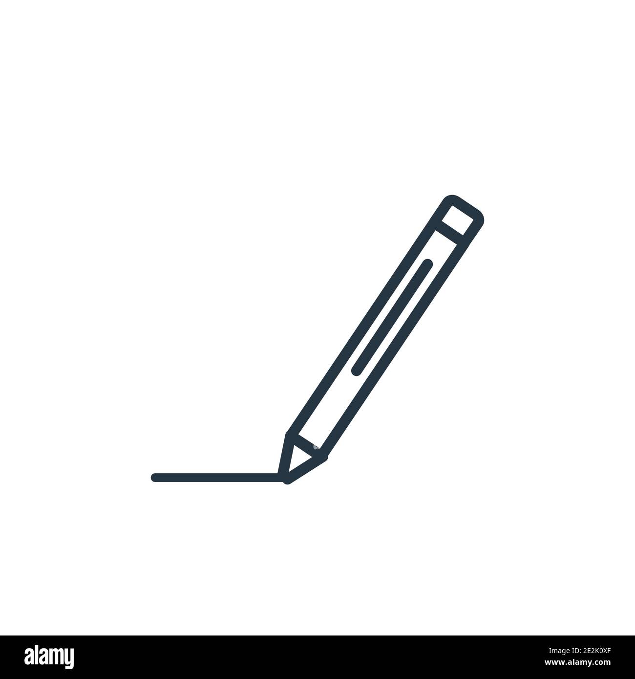 Write outline vector icon. Thin line black write icon, flat vector ...
