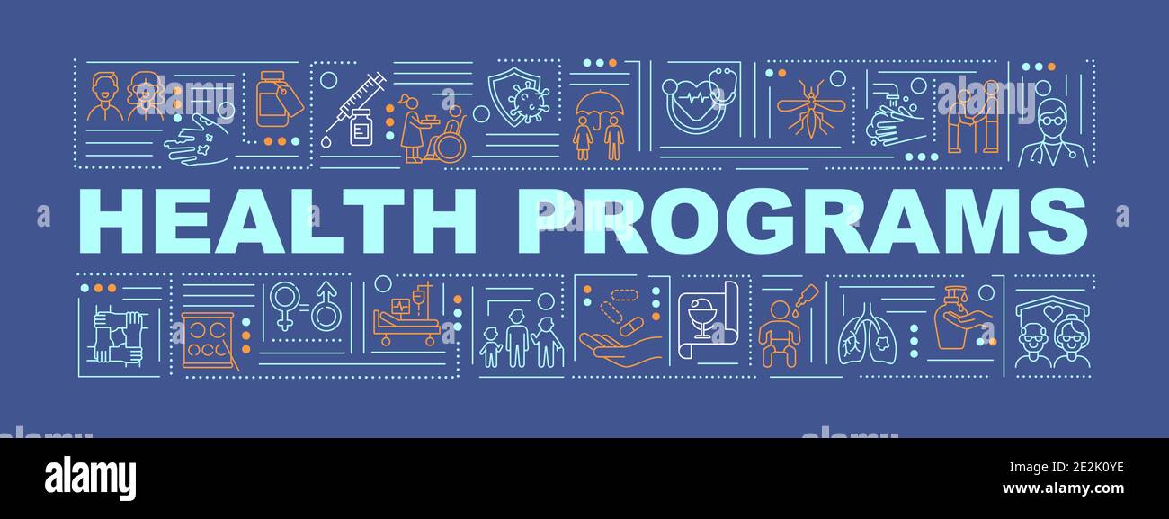 Health programs word concepts banner Stock Vector Image & Art - Alamy