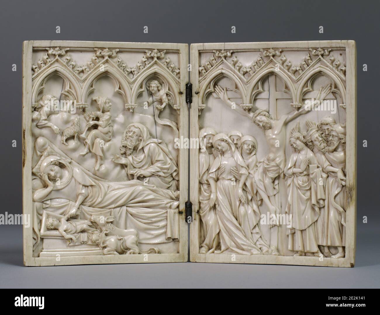 Diptych, French, 14th century Stock Photo - Alamy