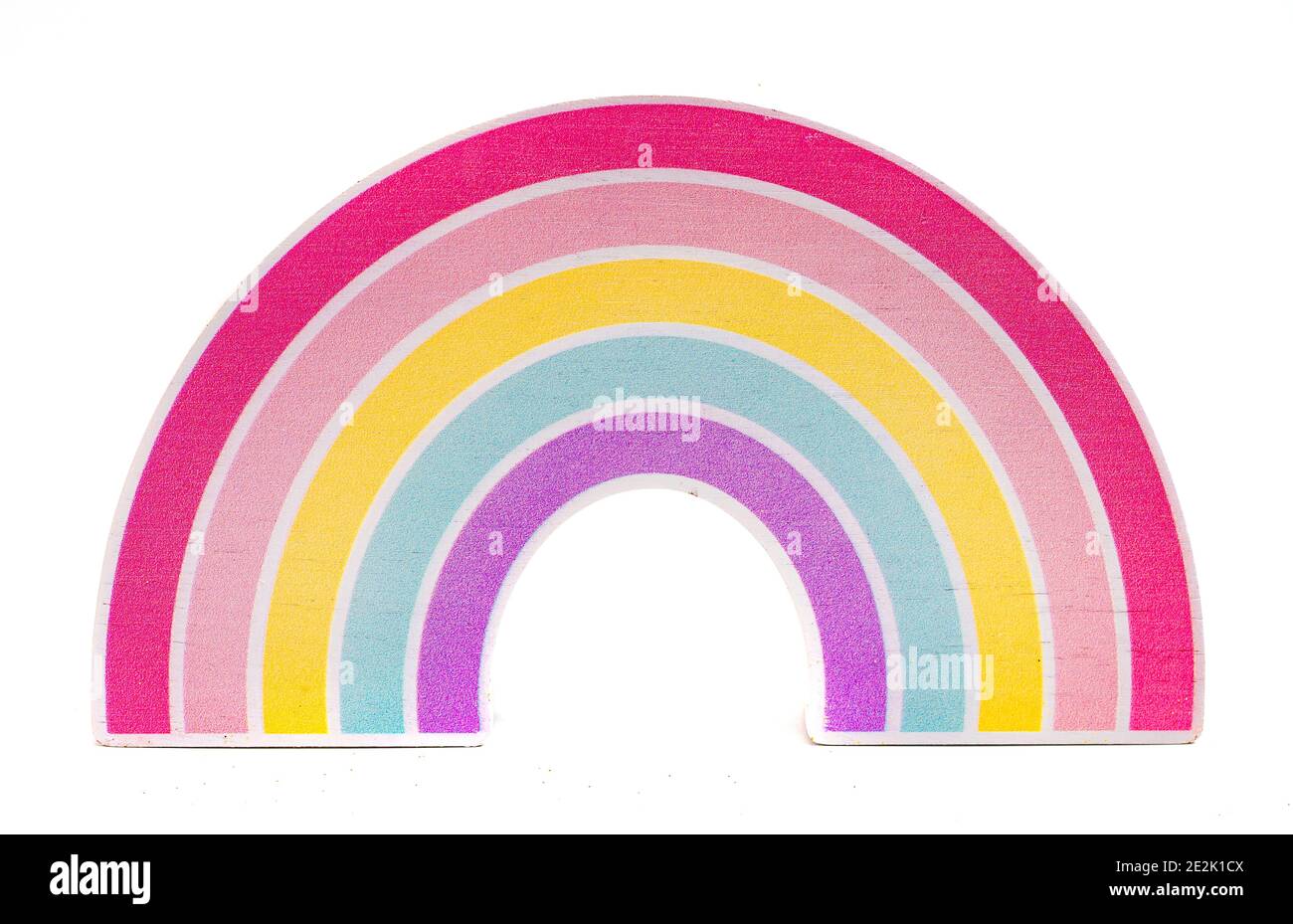 Fun and Bright Rainbow Isolated on a White Background Stock Photo - Alamy