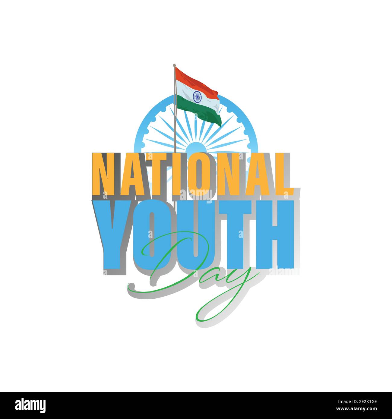 National Youth Day is celebrated in India on 12 January Vector ...