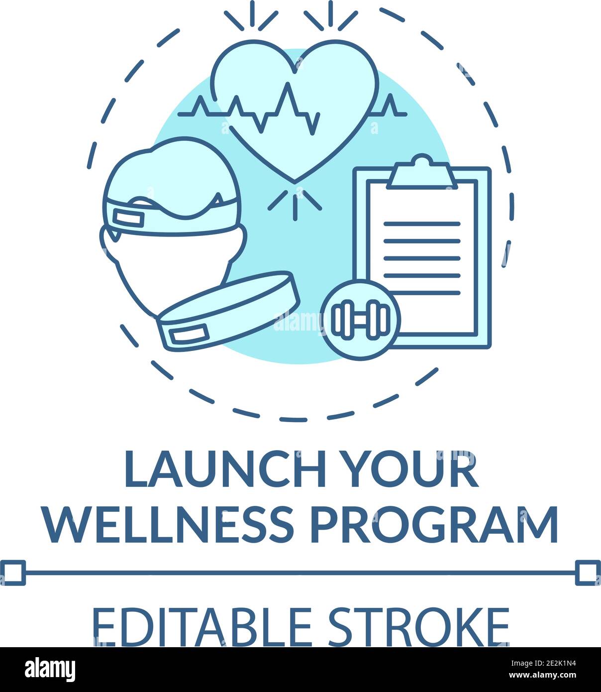 Launching wellness program concept icon Stock Vector Image & Art - Alamy