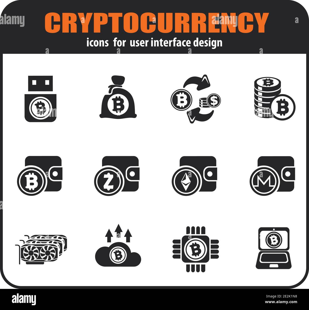 Cryptocurrency and mining icon set Stock Vector Image & Art - Alamy