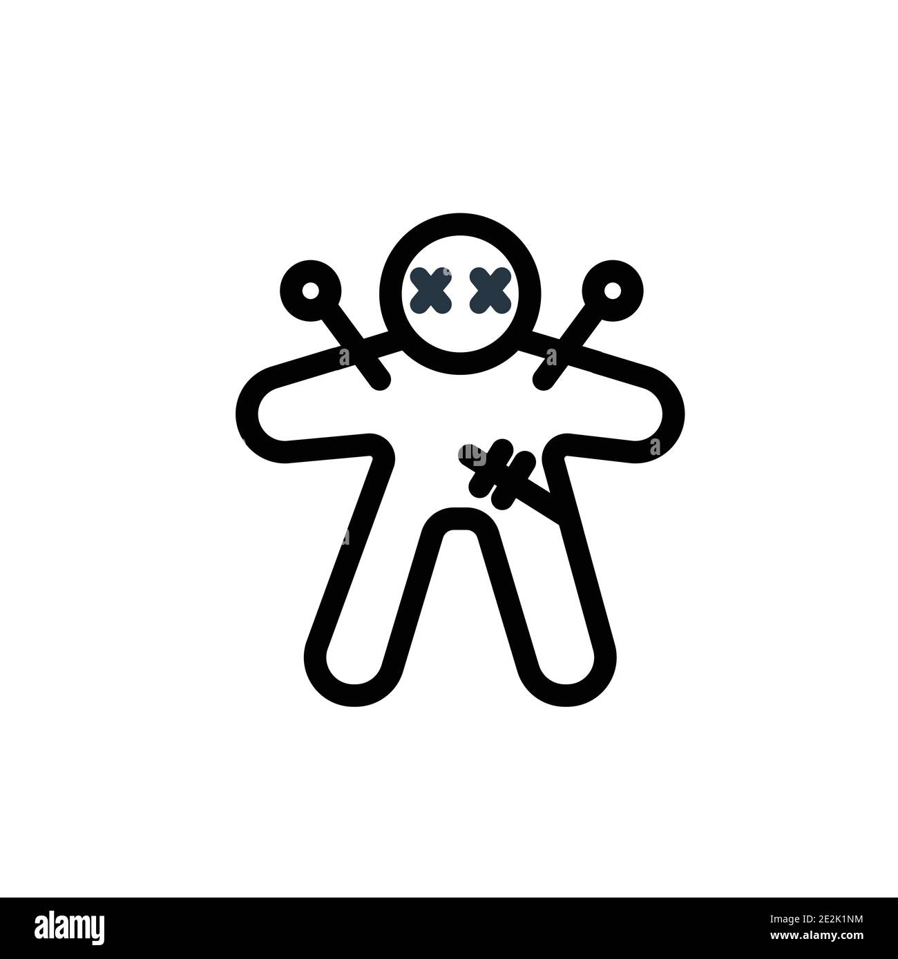 Doll vector icon on white background. Flat vector doll icon symbol sign ...