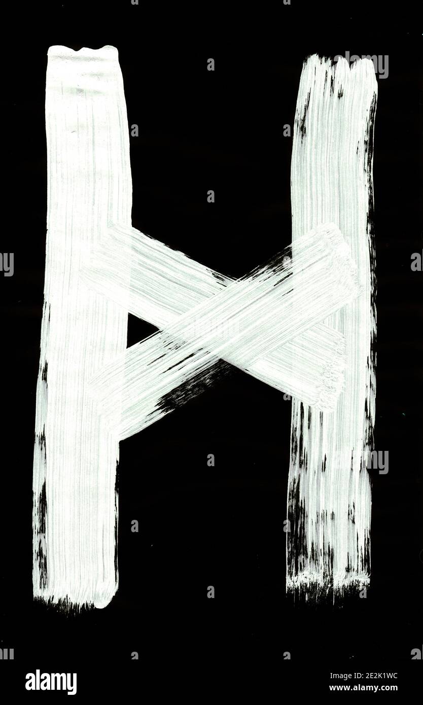 Macromannic Runes Thorn 003 Inverted Stock Photo - Alamy