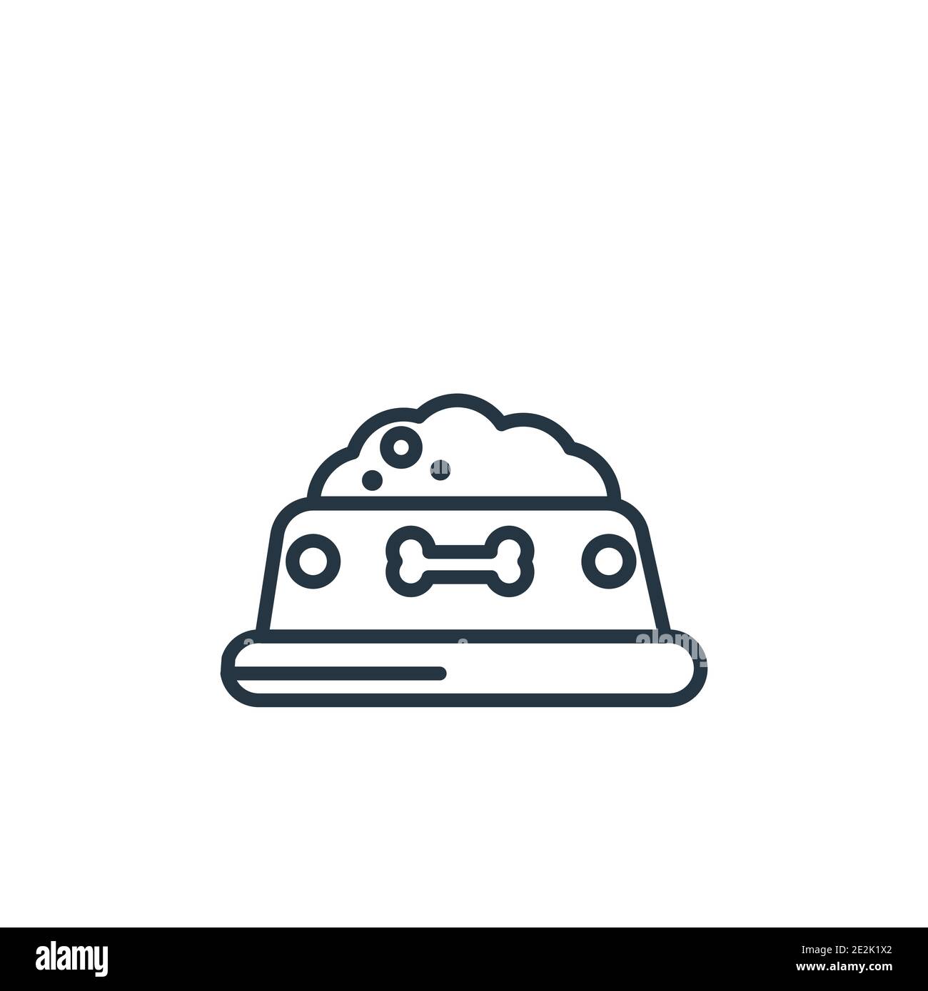 Dog food outline vector icon. Thin line black dog food icon, flat ...