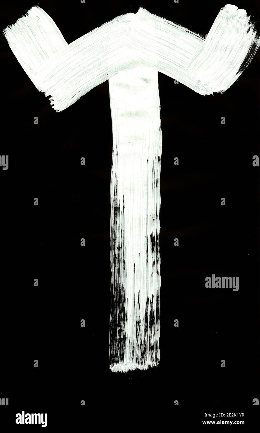 Macromannic Runes X Helahe 002 Inverted Stock Photo - Alamy