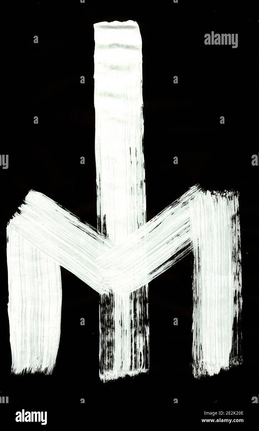 Macromannic Runes X Helahe 001 Inverted Stock Photo - Alamy