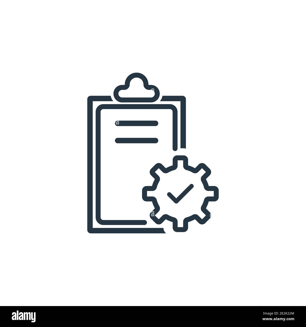 Task outline vector icon. Thin line black task icon, flat vector simple ...