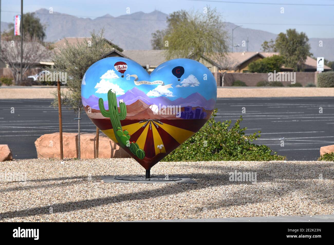 Heart sculpture outside Goodyear Ballpark the spring training facility ...