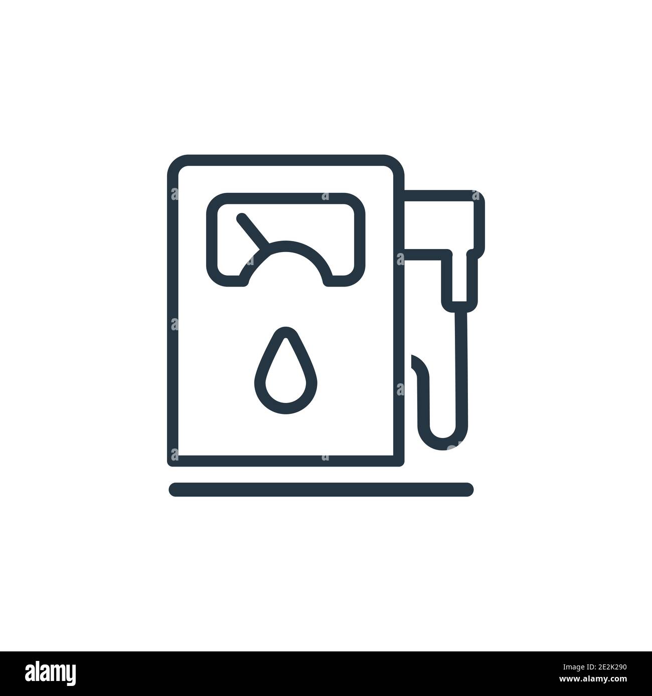 Fuel station outline vector icon. Thin line black fuel station icon ...