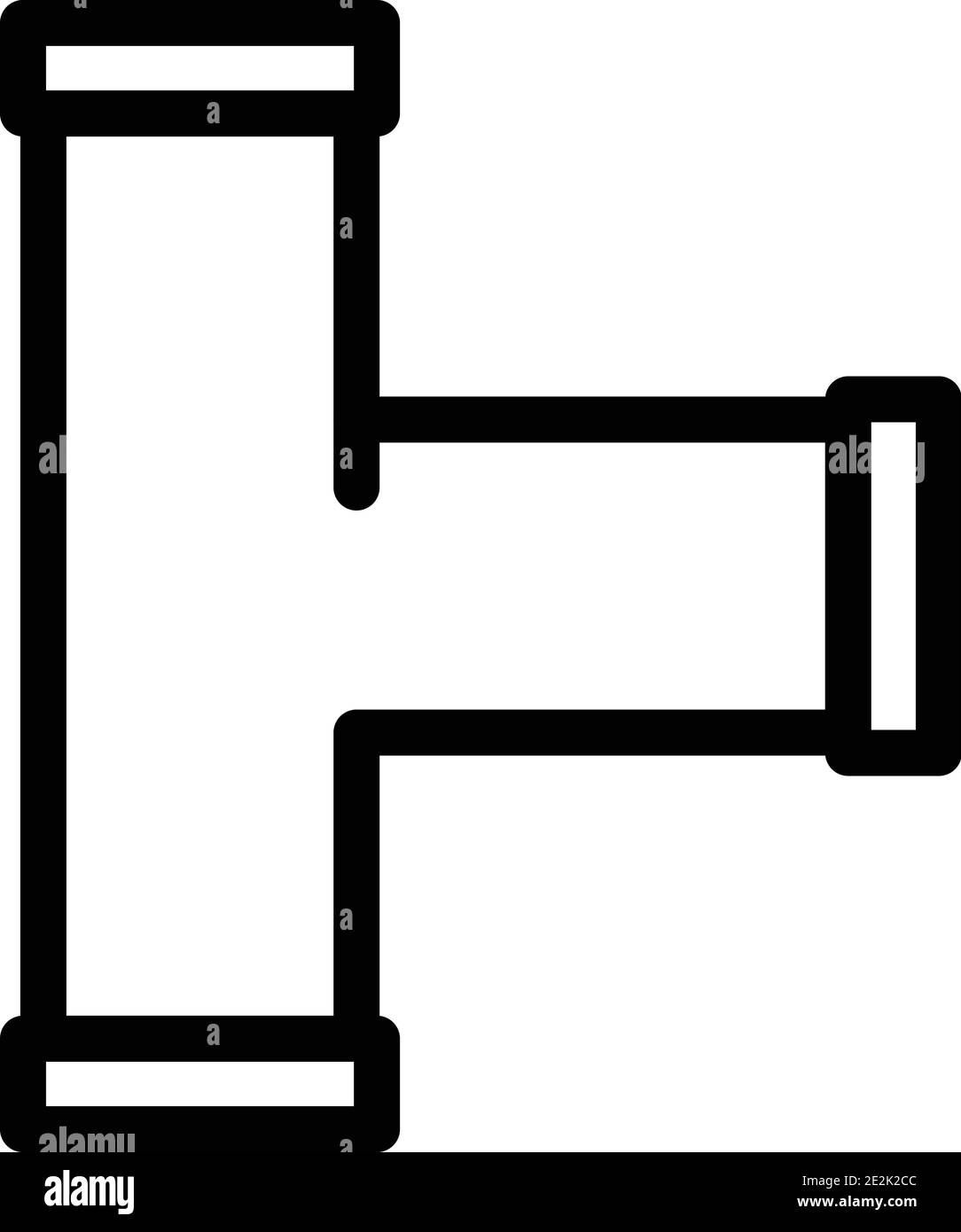 Water flow pipe icon. Outline water flow pipe vector icon for web ...