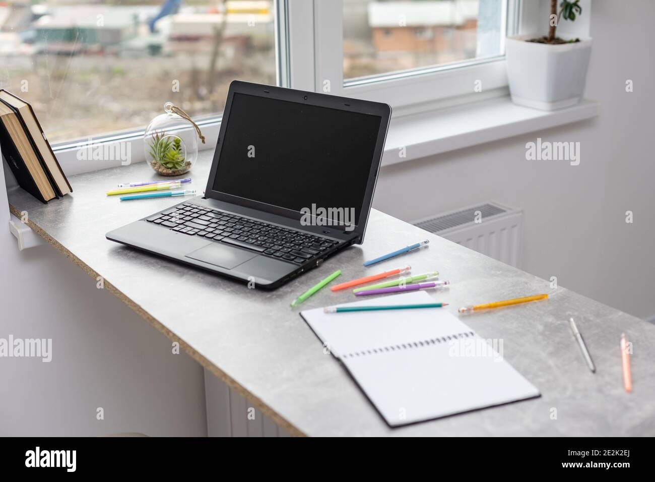 inspirational and motivational note on a white wooden table. Text "Open ...
