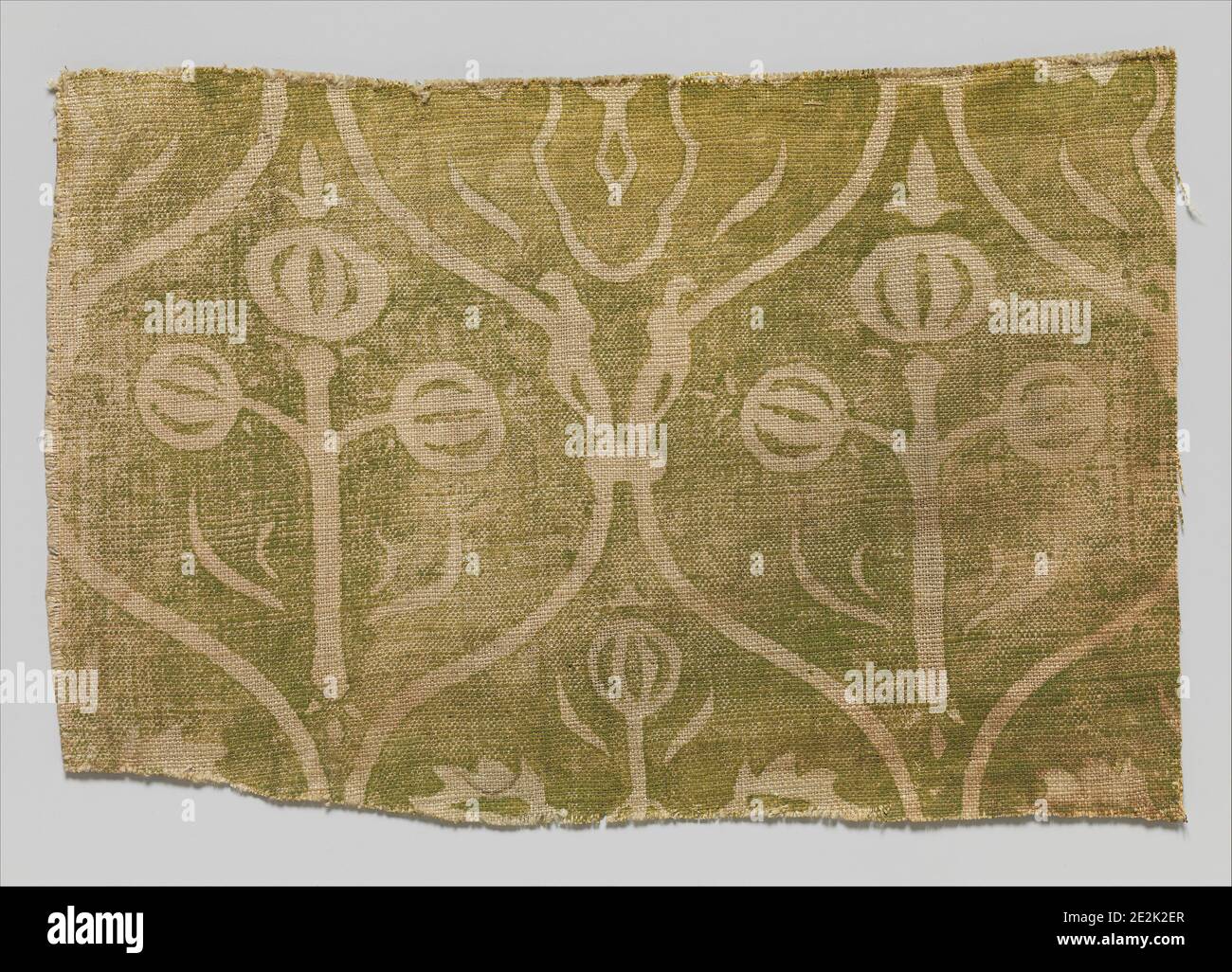 Fragment of Printed Linen, German, 15th century Stock Photo - Alamy