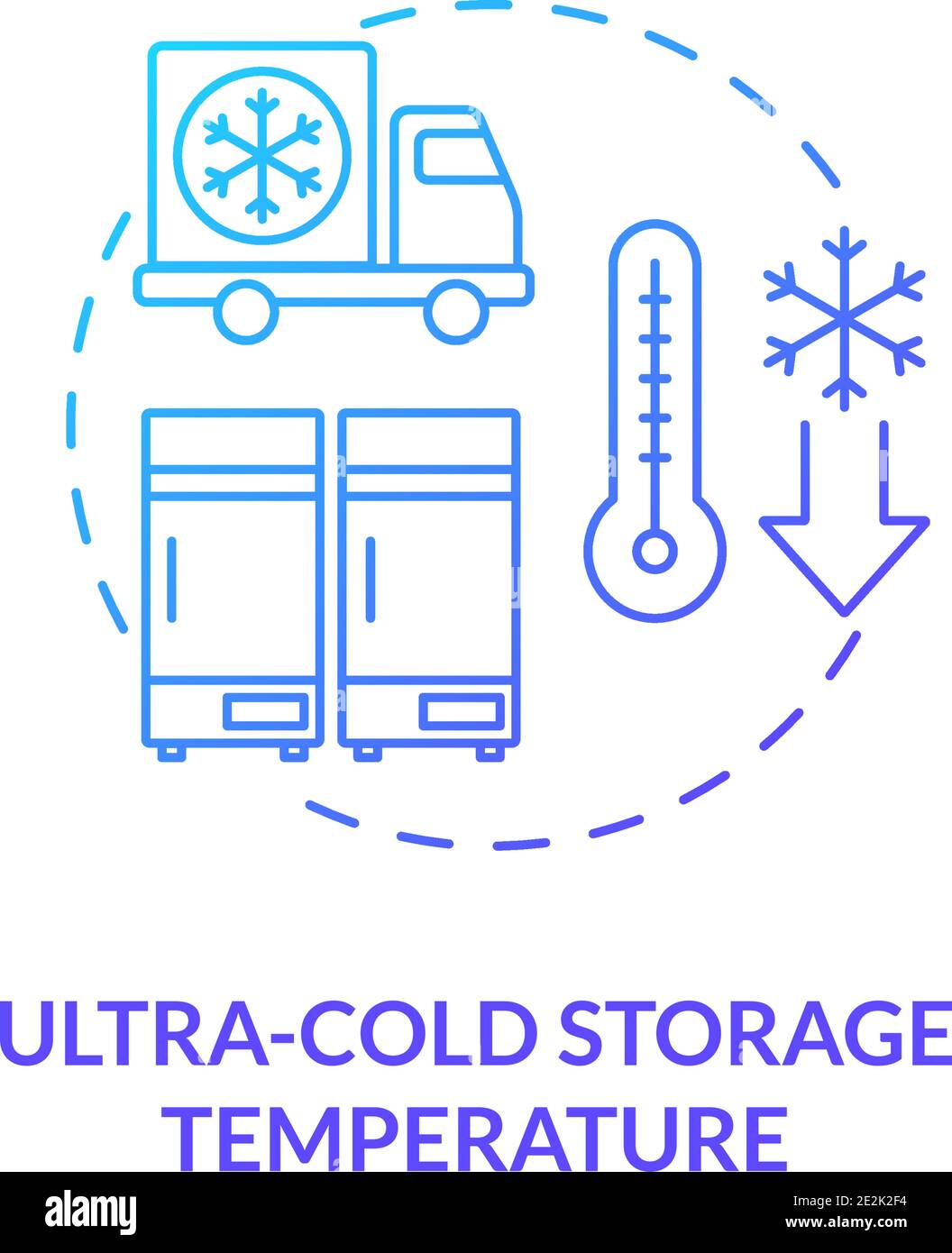 Ultra cold storage temperature concept icon Stock Vector Image & Art ...