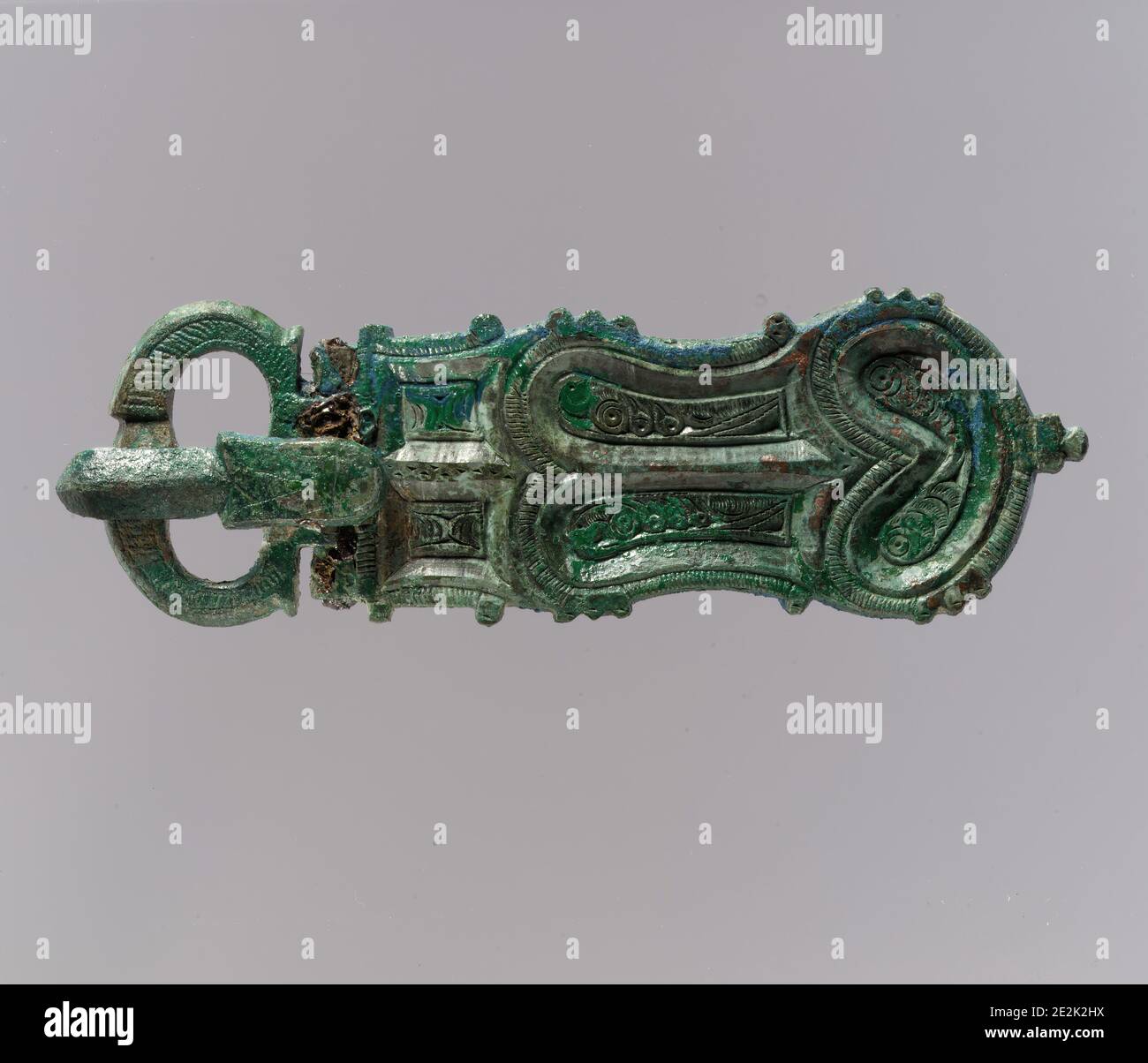 Lyre-Shaped Belt Buckle, Hispano-Visigothic, 600-700 Stock Photo - Alamy