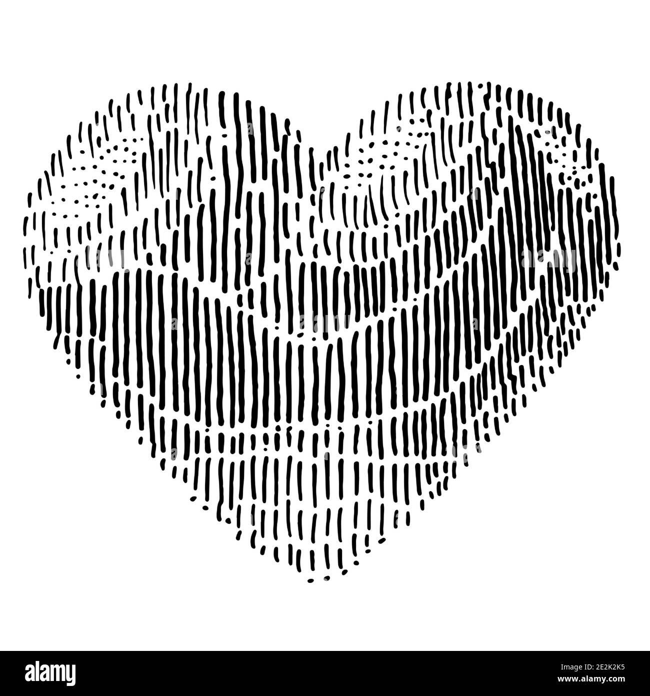 black heart vintage engraving. black ink isolated Stock Vector Image ...
