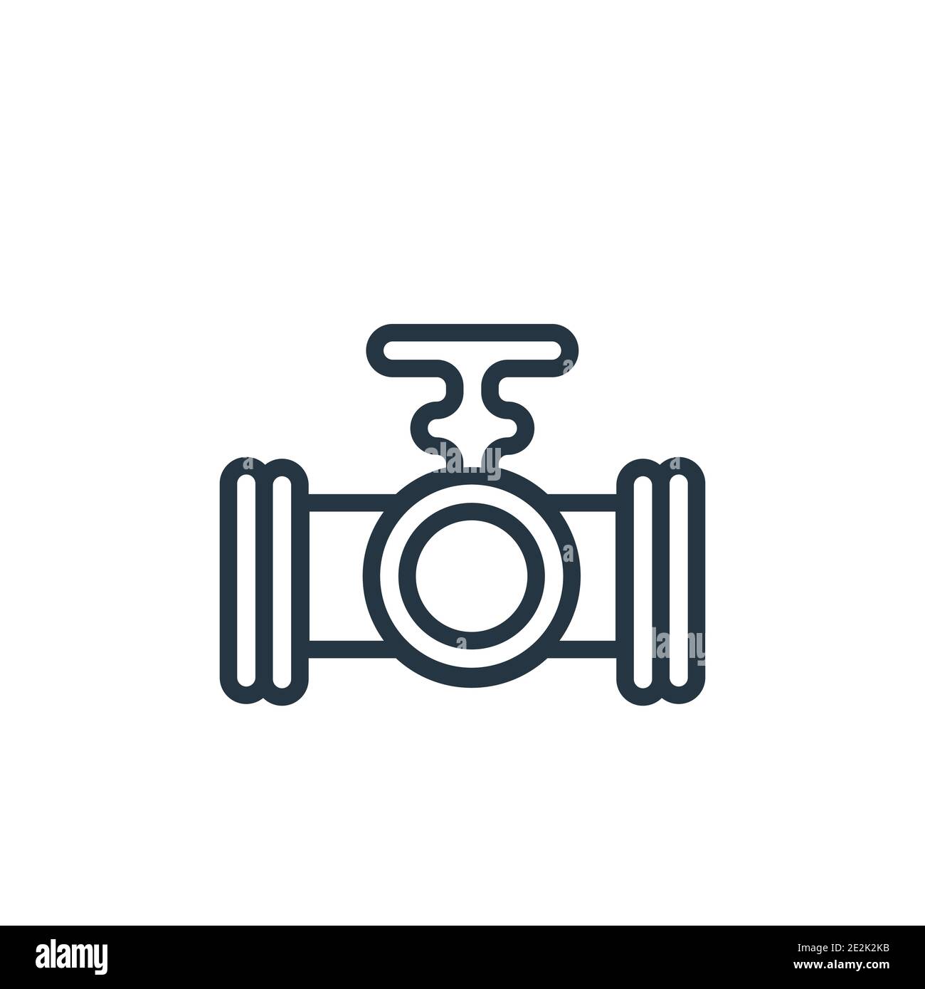 Valve Outline Vector Icon Thin Line Black Valve Icon Flat Vector Simple Element Illustration