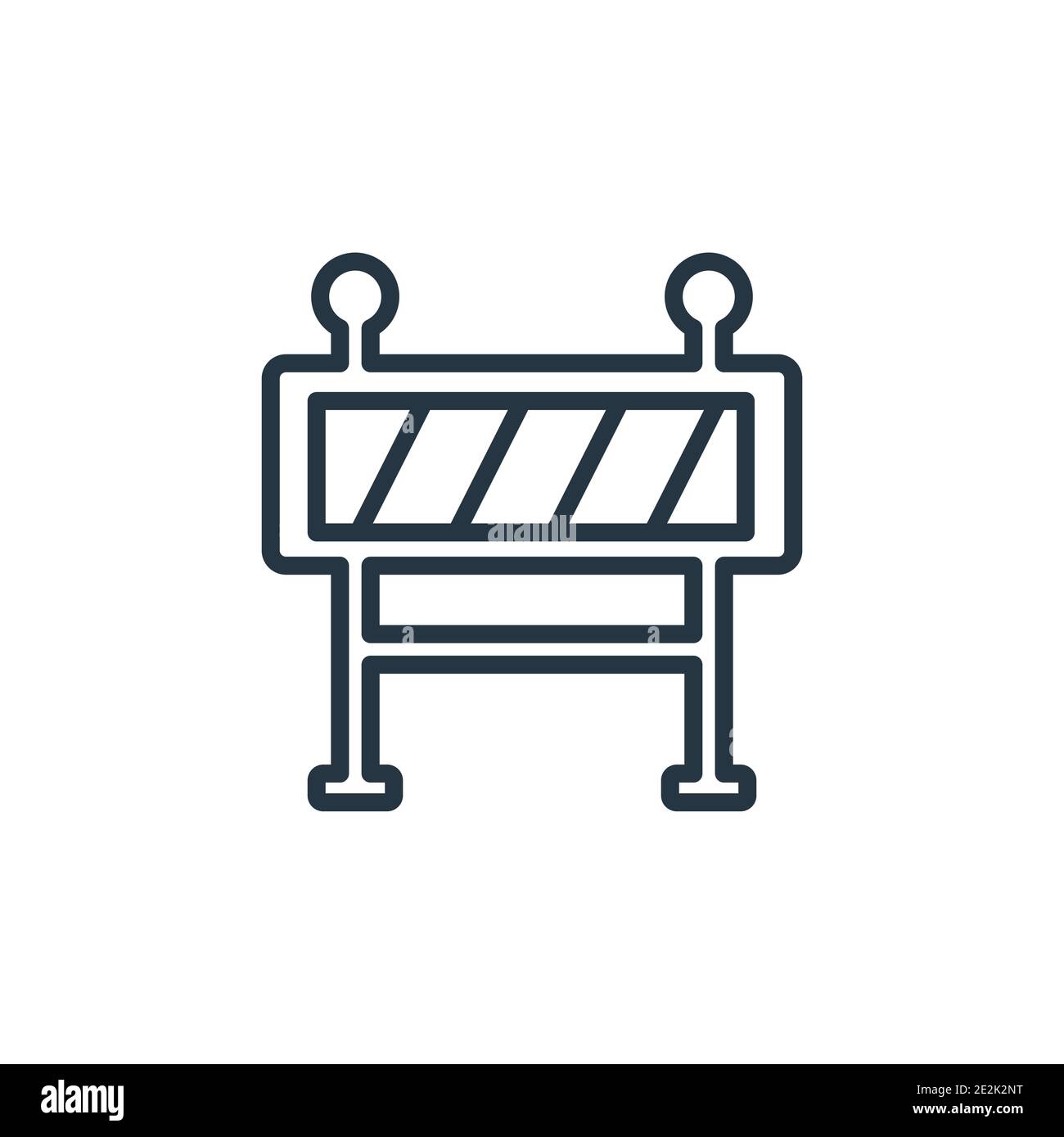 Barrier outline vector icon. Thin line black barrier icon, flat vector ...