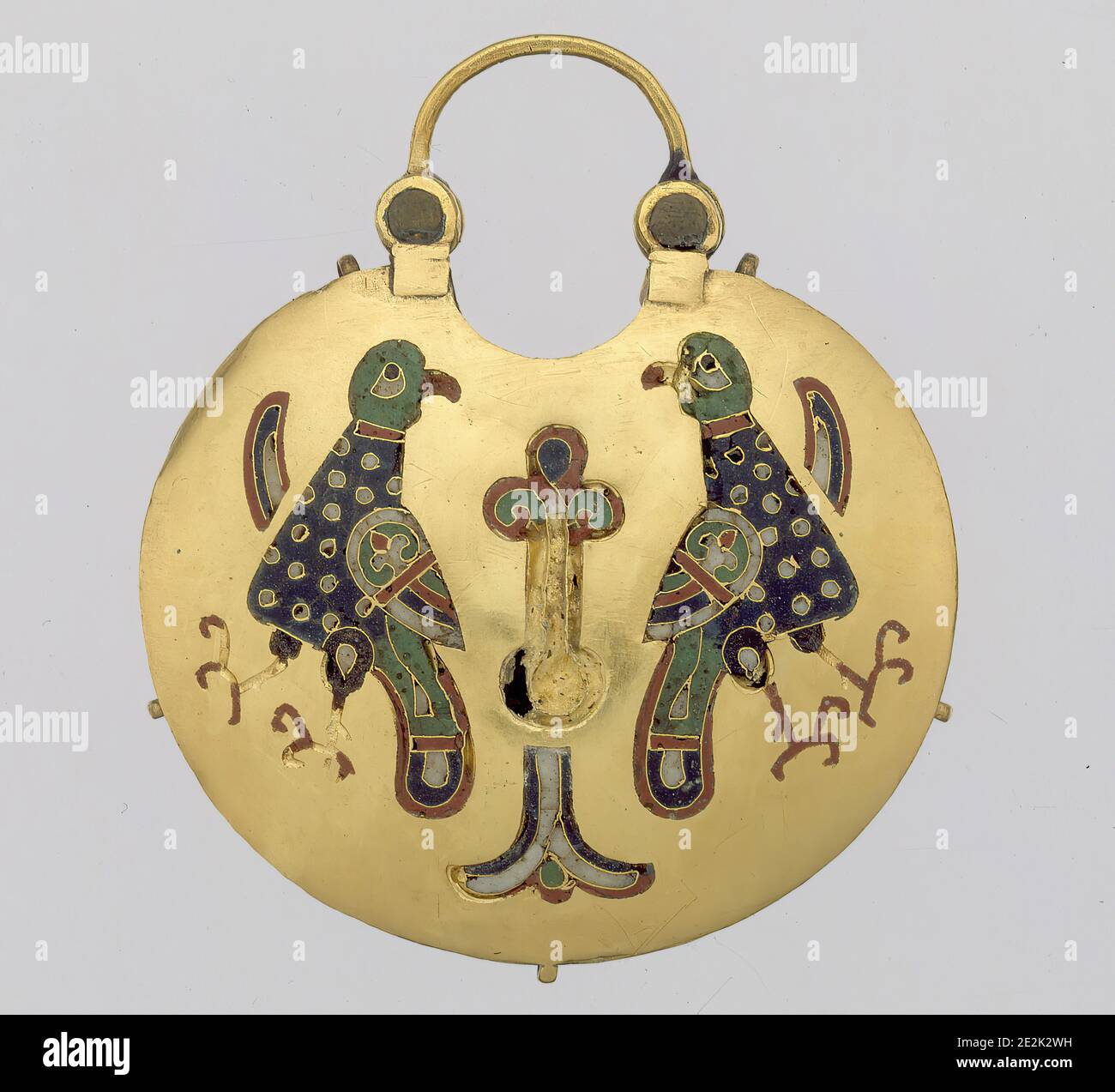 Temple Pendant with Two Birds Flanking a Tree of Life (front) and ...