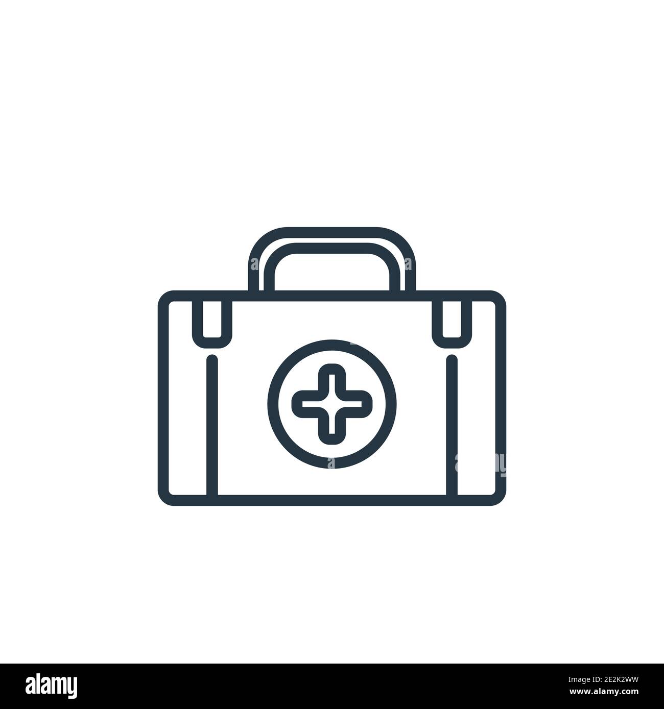 Medical kit outline vector icon. Thin line black medical kit icon, flat ...