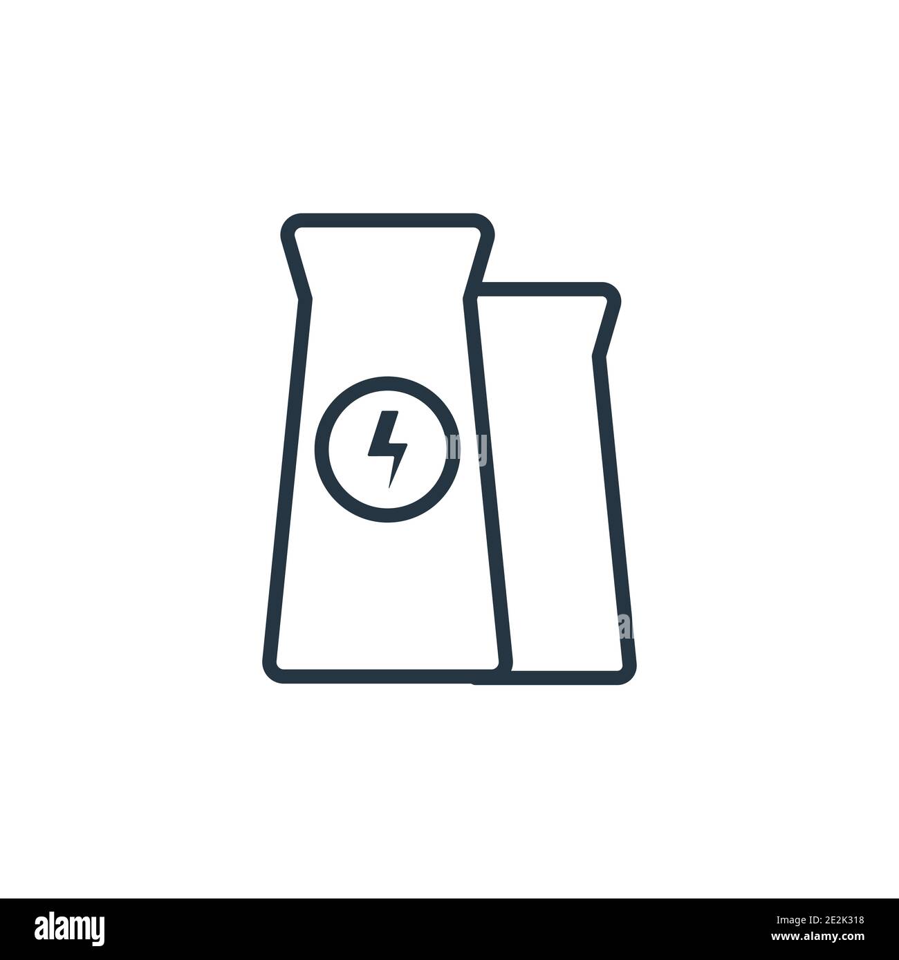Energy outline vector icon. Thin line black energy icon, flat vector ...