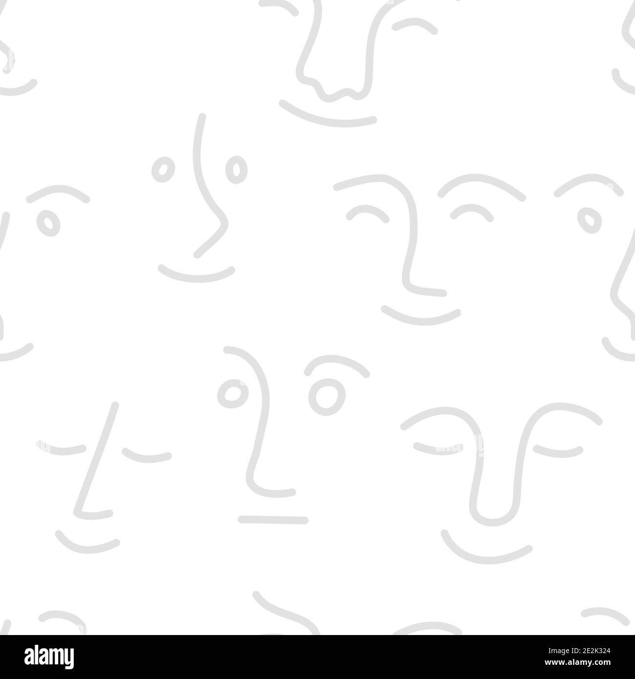 Set of funny characters, seamless abstract pattern with people ...