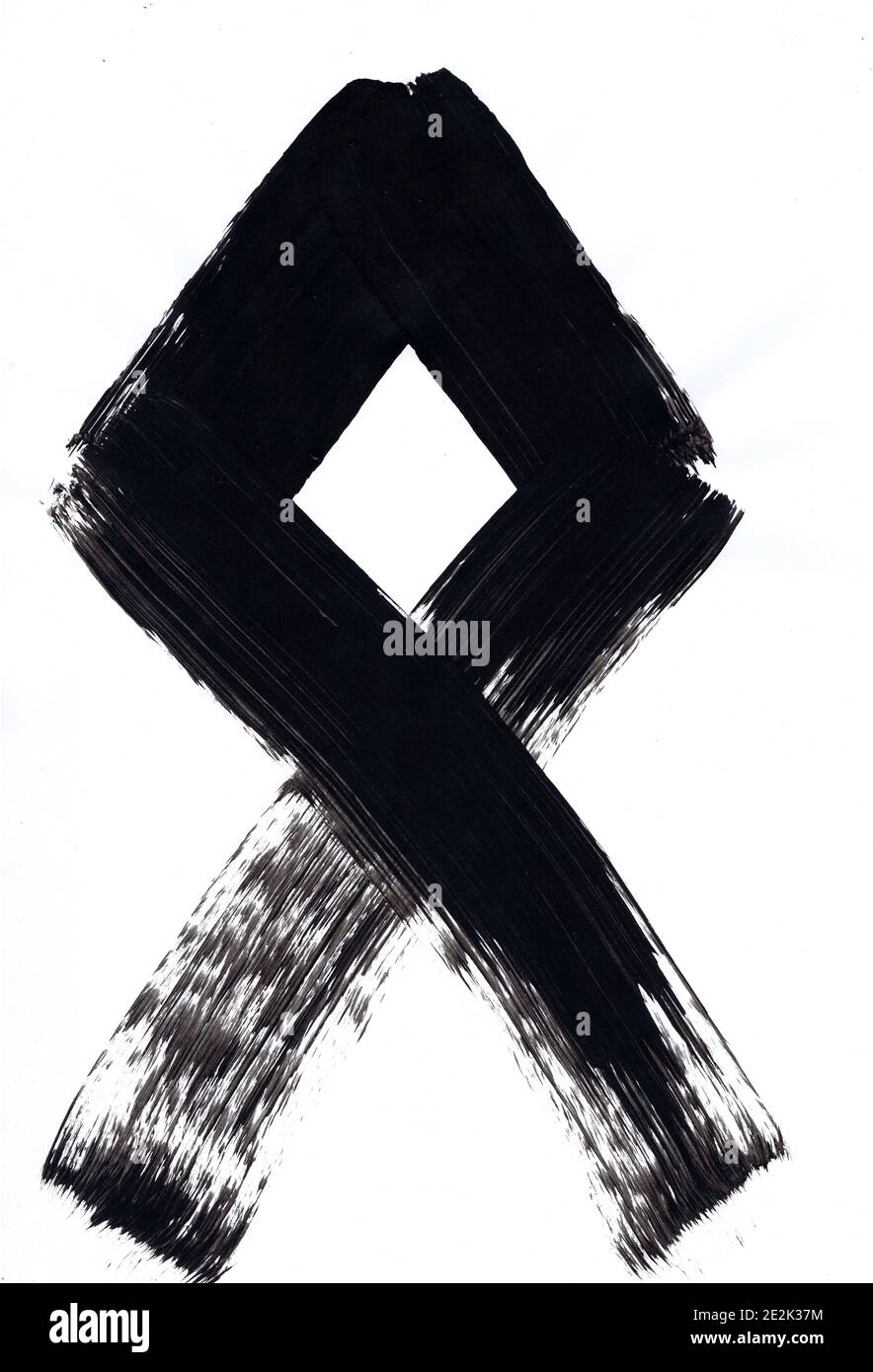 Runes Elder Futhark 0023 Othila Stock Photo - Alamy