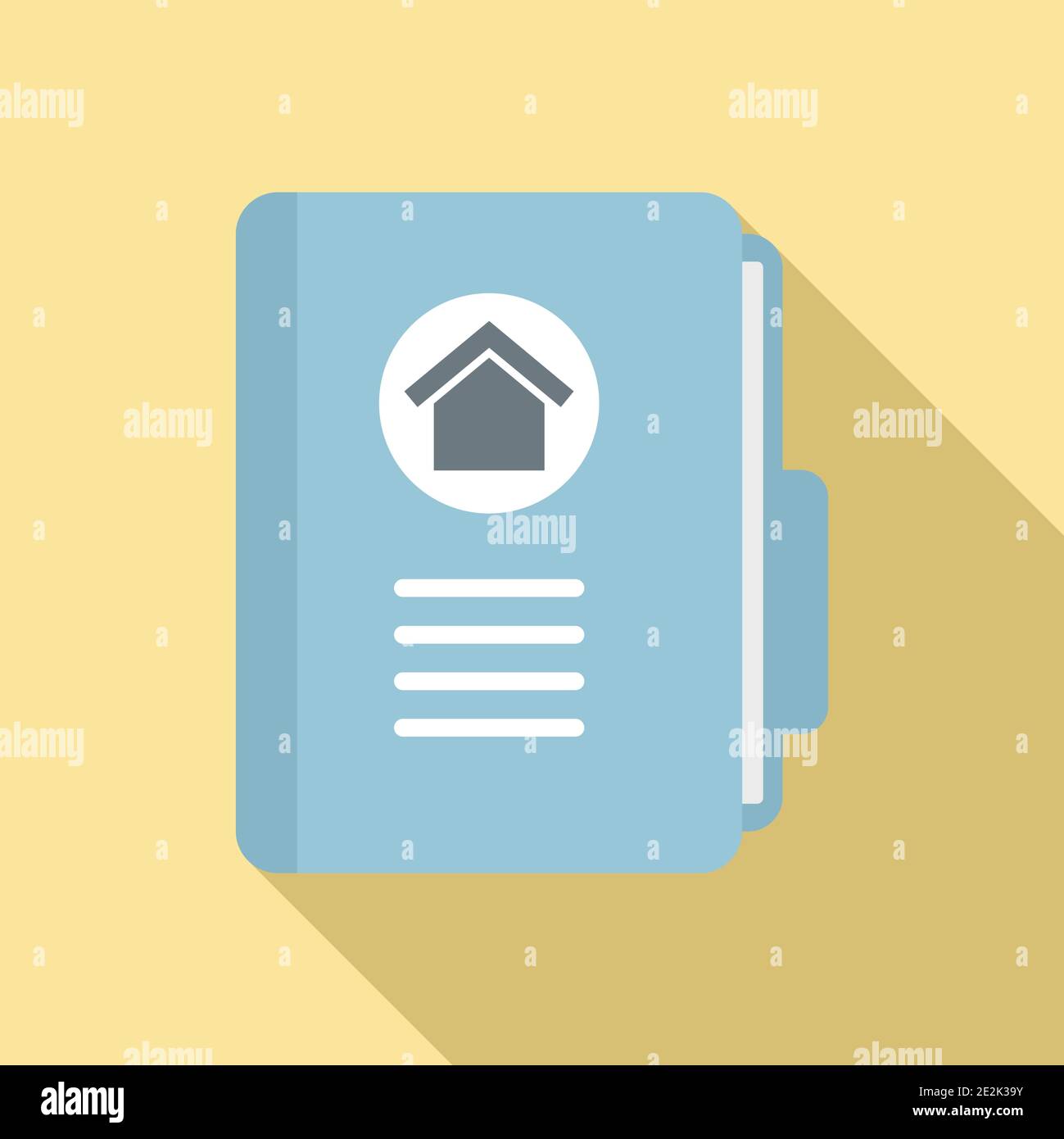 Realtor house folder icon, flat style Stock Vector Image & Art - Alamy