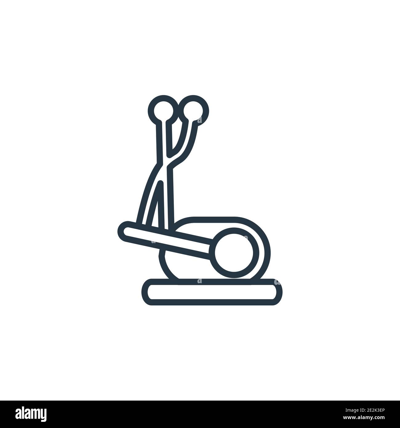 Elliptical outline vector icon. Thin line black elliptical icon, flat vector simple element ...