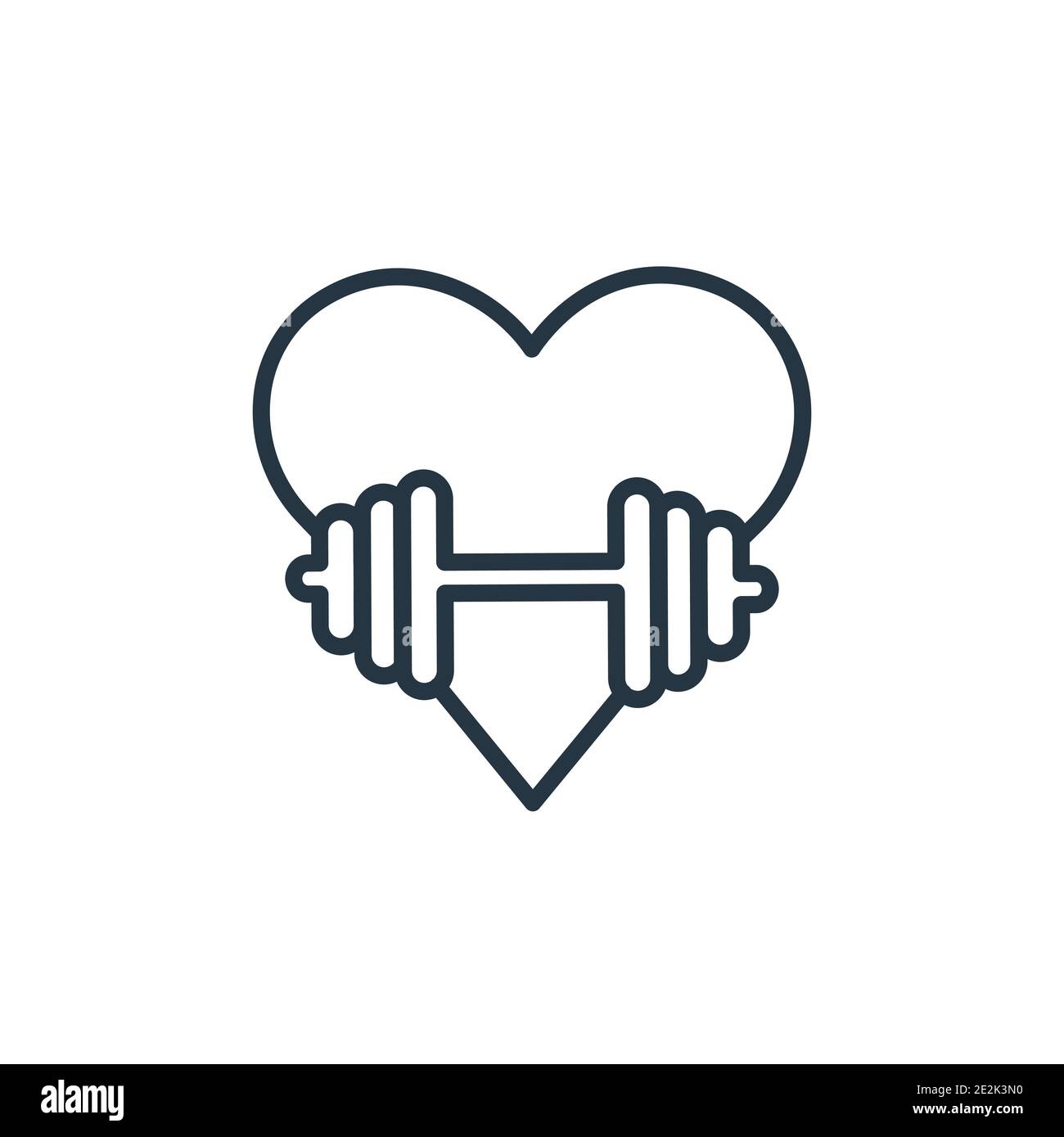 Fitness outline vector icon. Thin line black fitness icon, flat vector ...