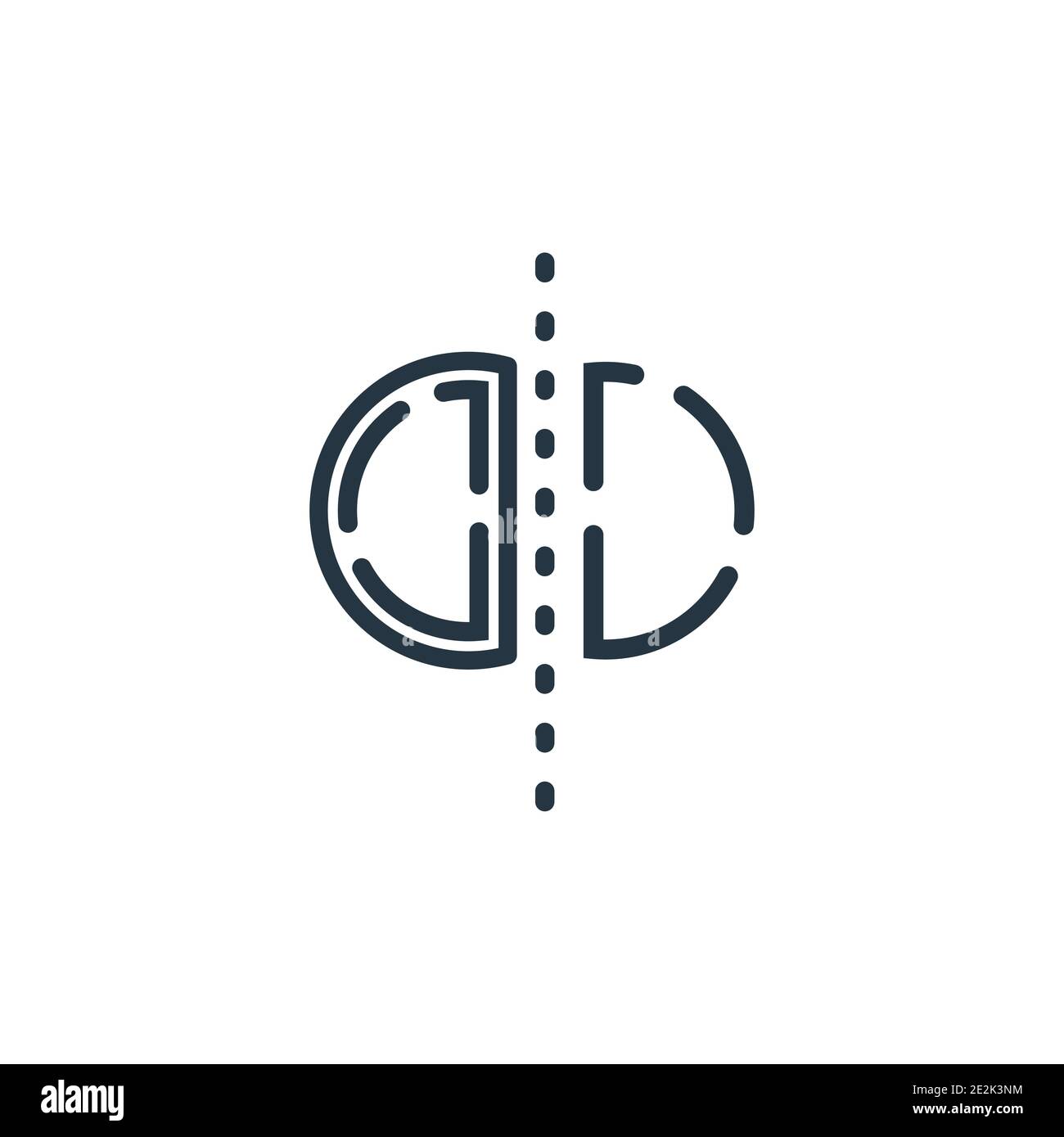 Flip outline vector icon. Thin line black flip icon, flat vector simple ...