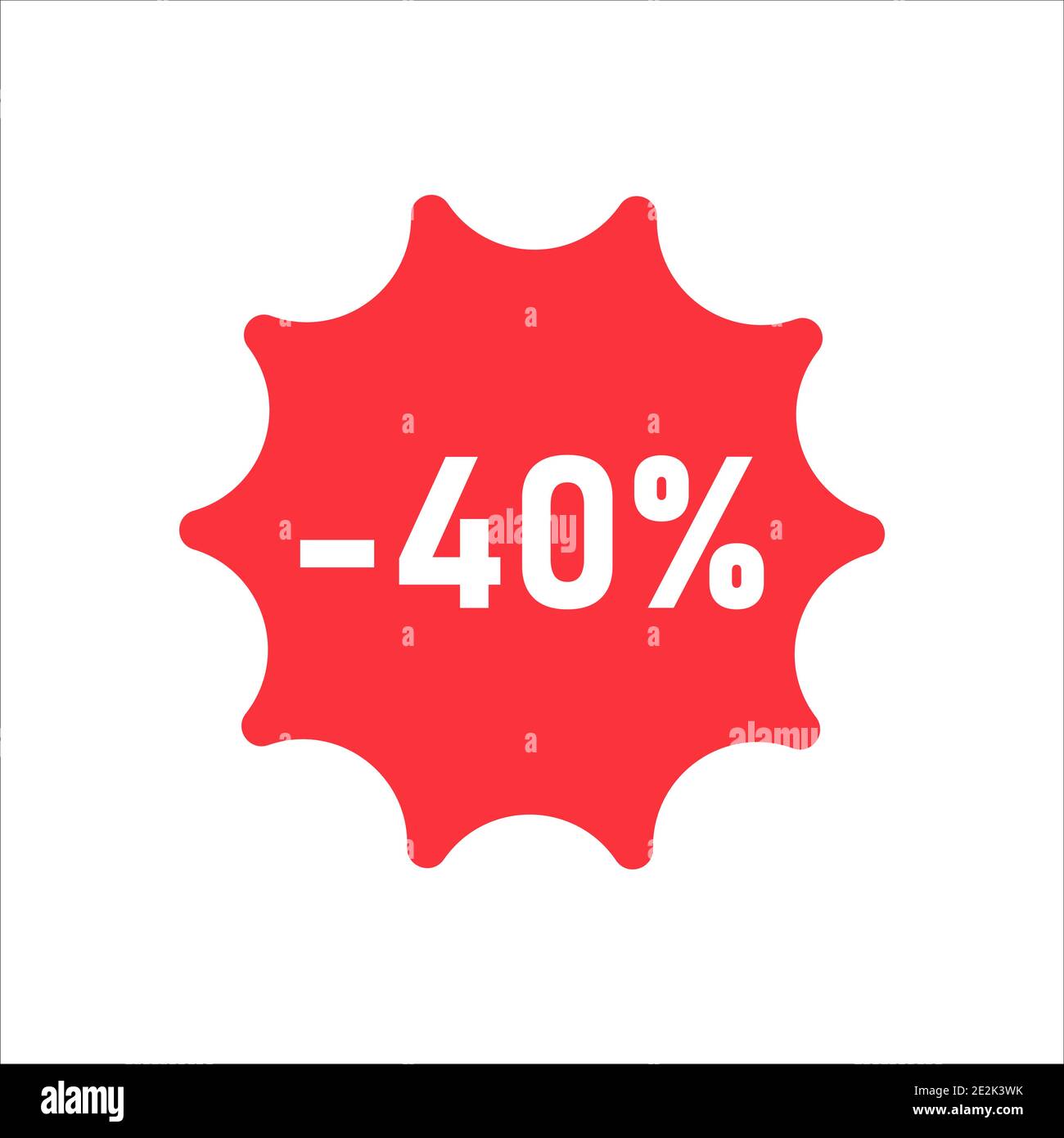 vector illustration Figures of discounts 40 percent on white background ...