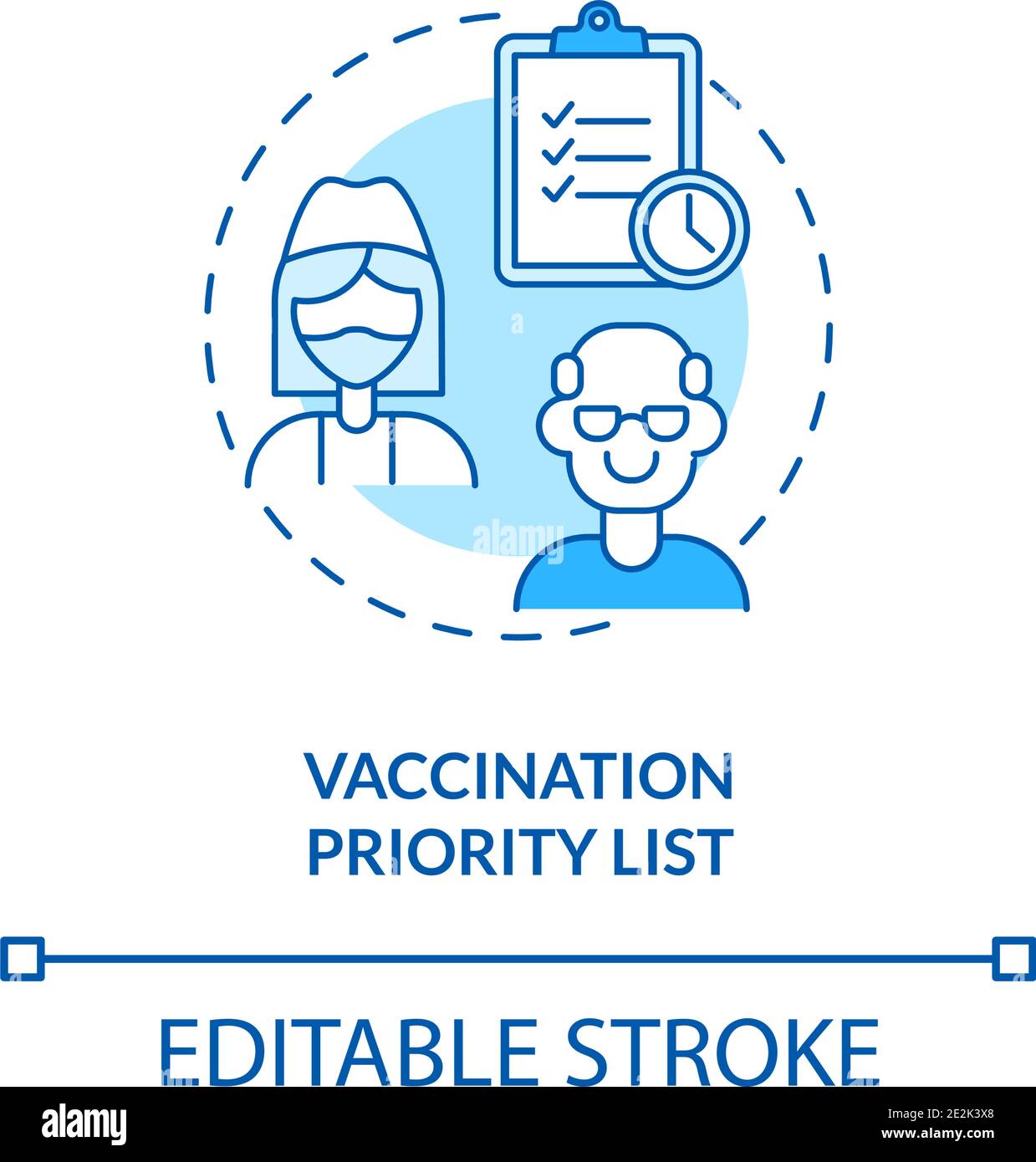Vaccination priority list concept icon Stock Vector Image & Art - Alamy