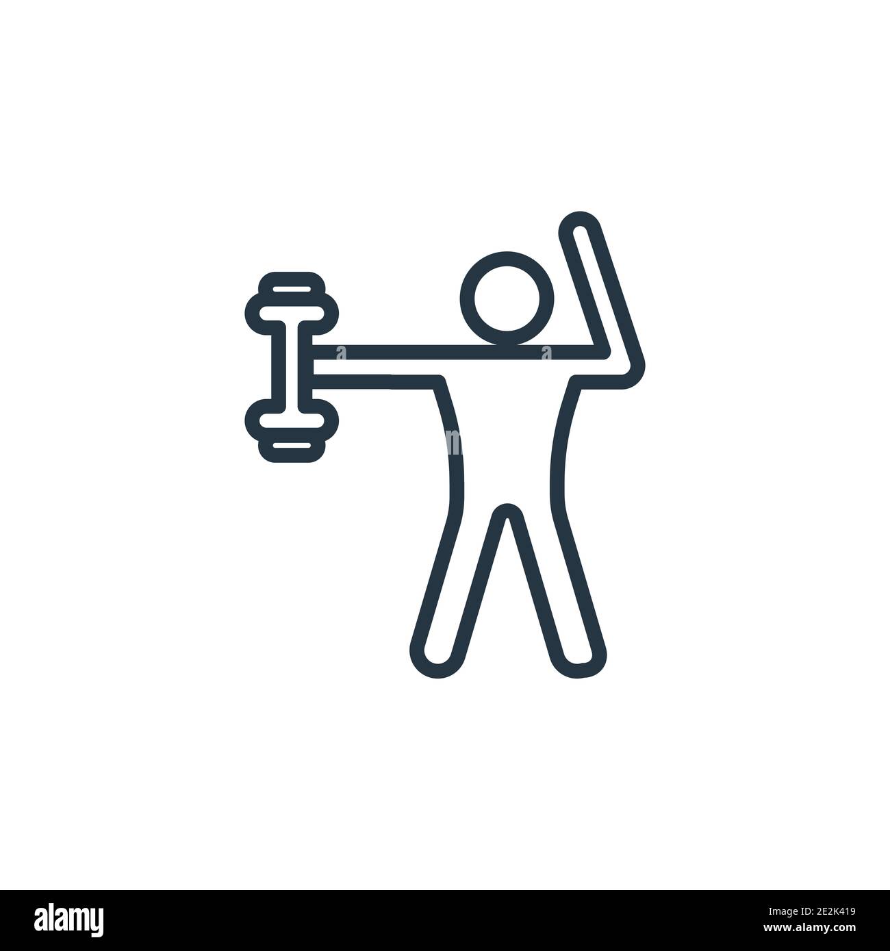 Fitness exercises outline vector icon. Thin line black fitness ...
