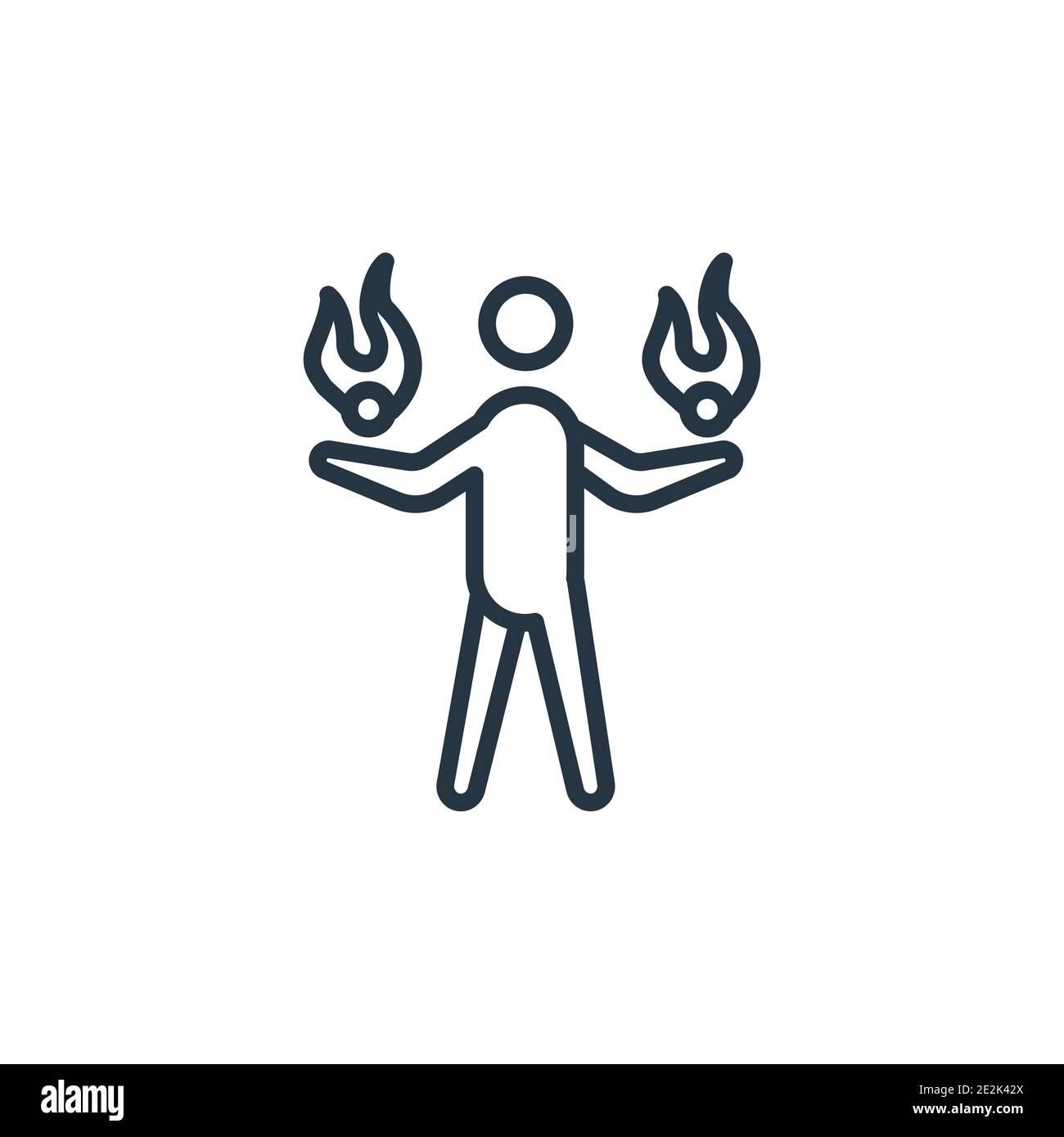 Super human outline vector icon. Thin line black super human icon, flat ...