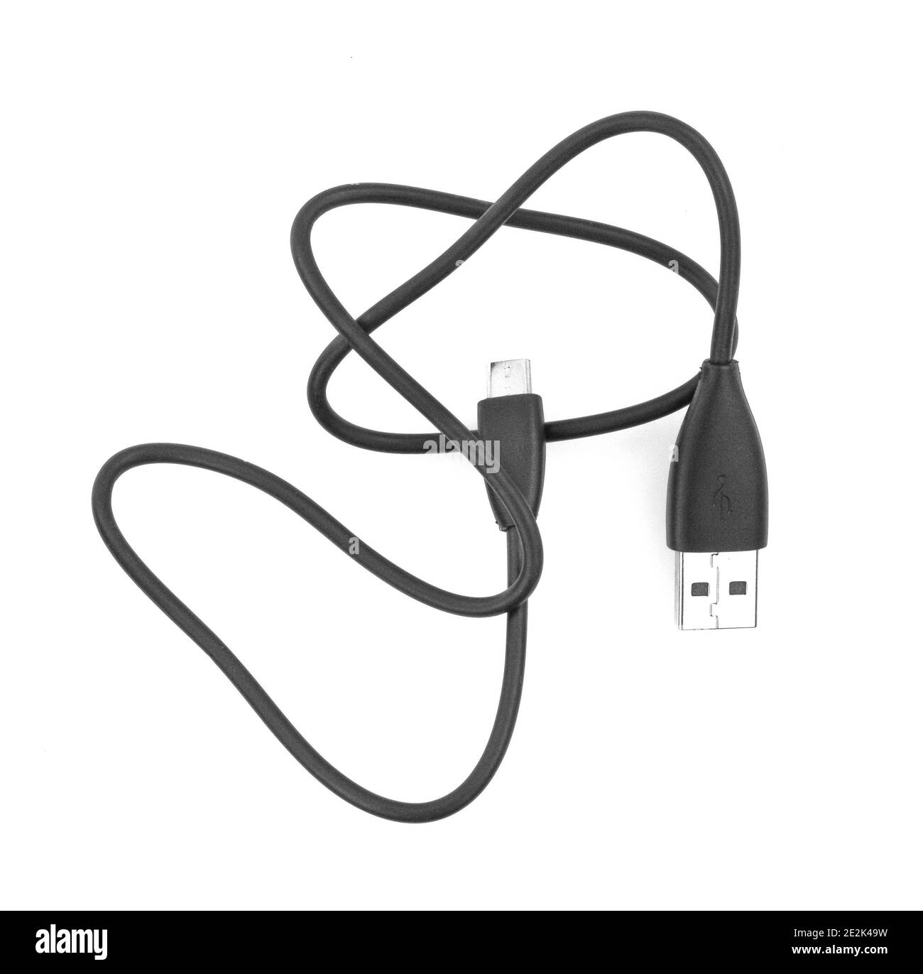 Micro USB cable isolated from white background Sockets and Sockets for ...