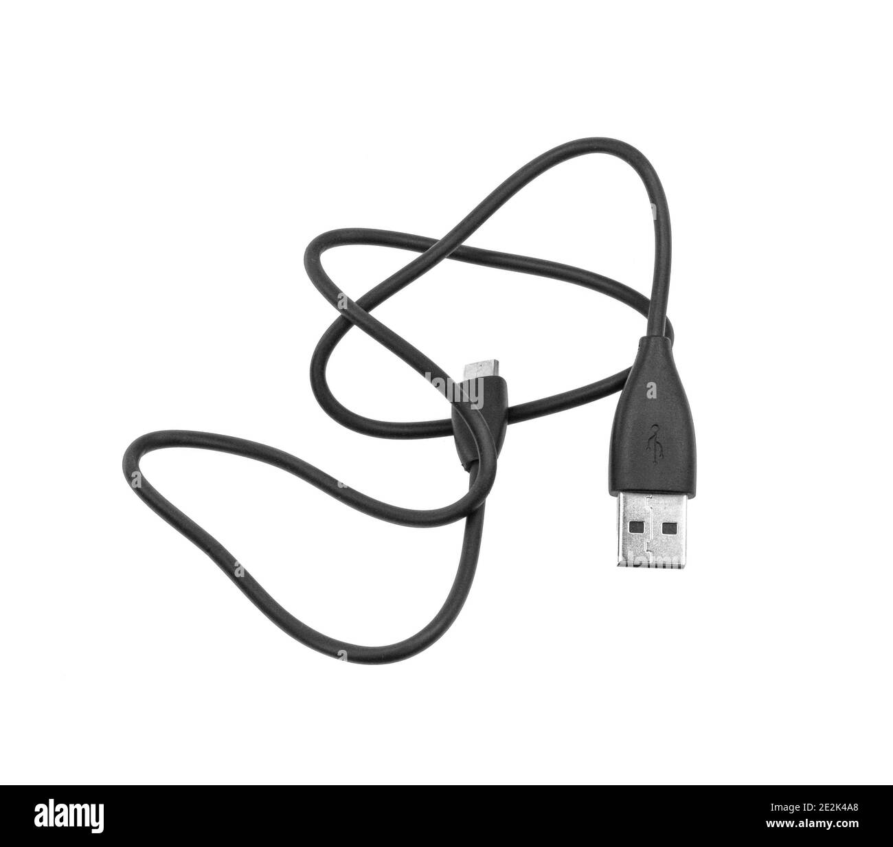 Micro USB cable isolated from white background Sockets and Sockets for ...