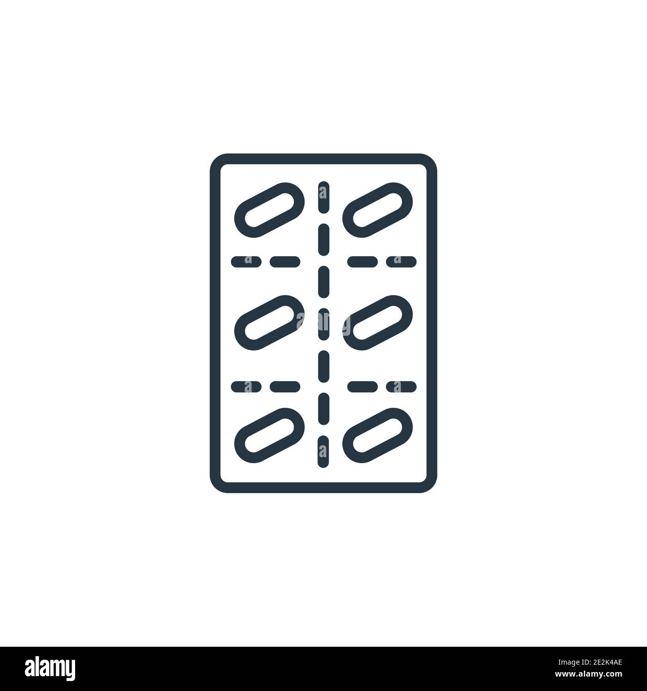 Medical strip outline vector icon. Thin line black medical strip icon ...