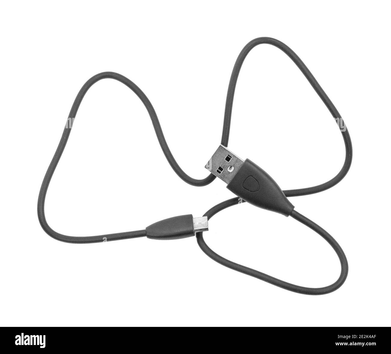 Micro USB cable isolated from white background Sockets and Sockets for ...