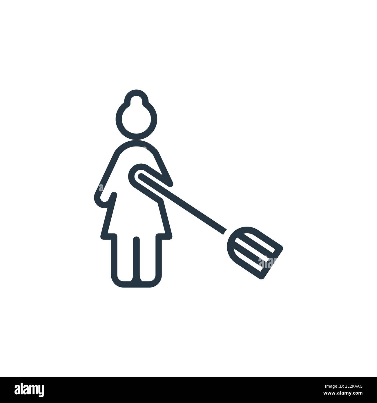 Black woman sweeping hi-res stock photography and images - Alamy